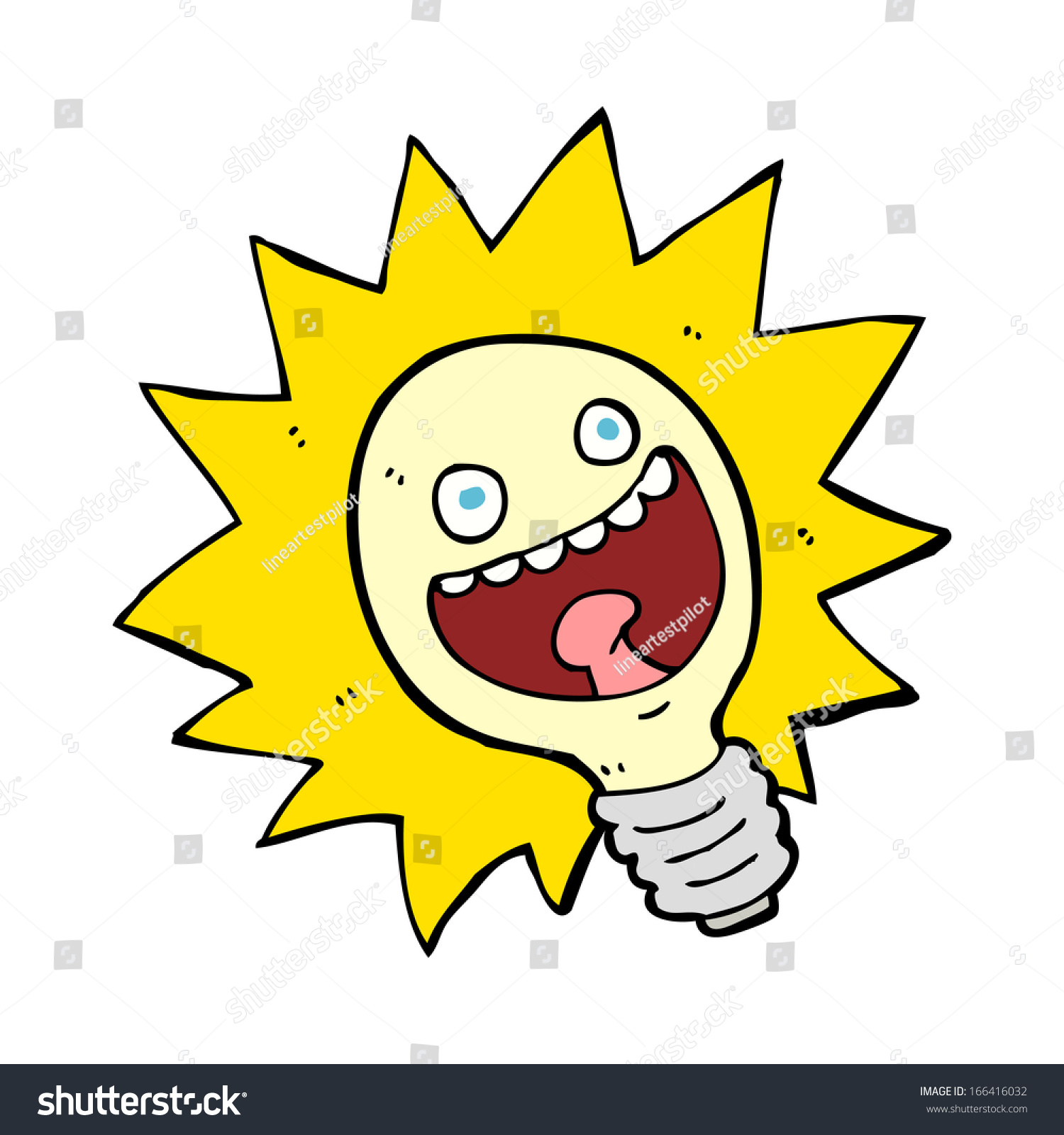 Cartoon Lightbulb Stock Vector (Royalty Free) 166416032 | Shutterstock