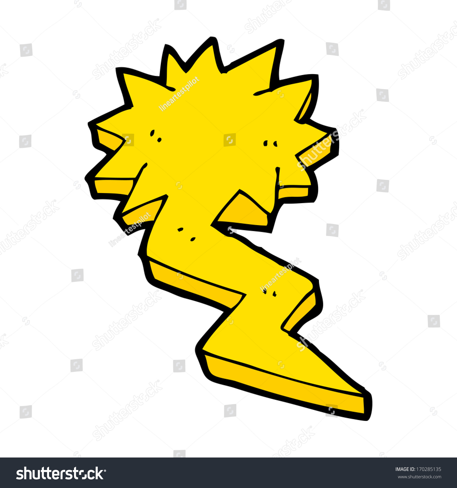 símbolo de rayo de dibujos animados: vector de stock (libre de regalías ...