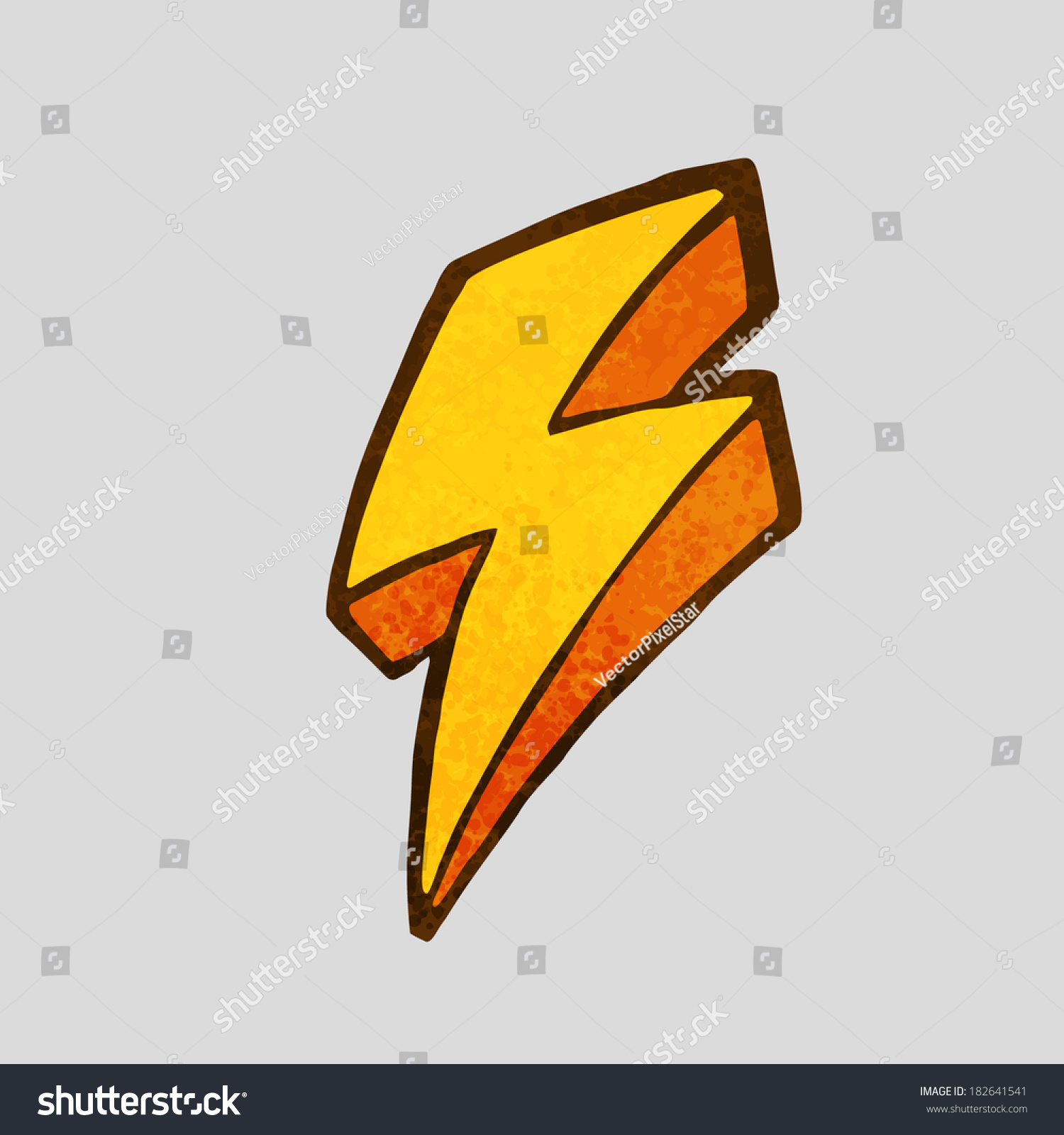 Cartoon Lightning Icon Stock Vector (Royalty Free) 182641541