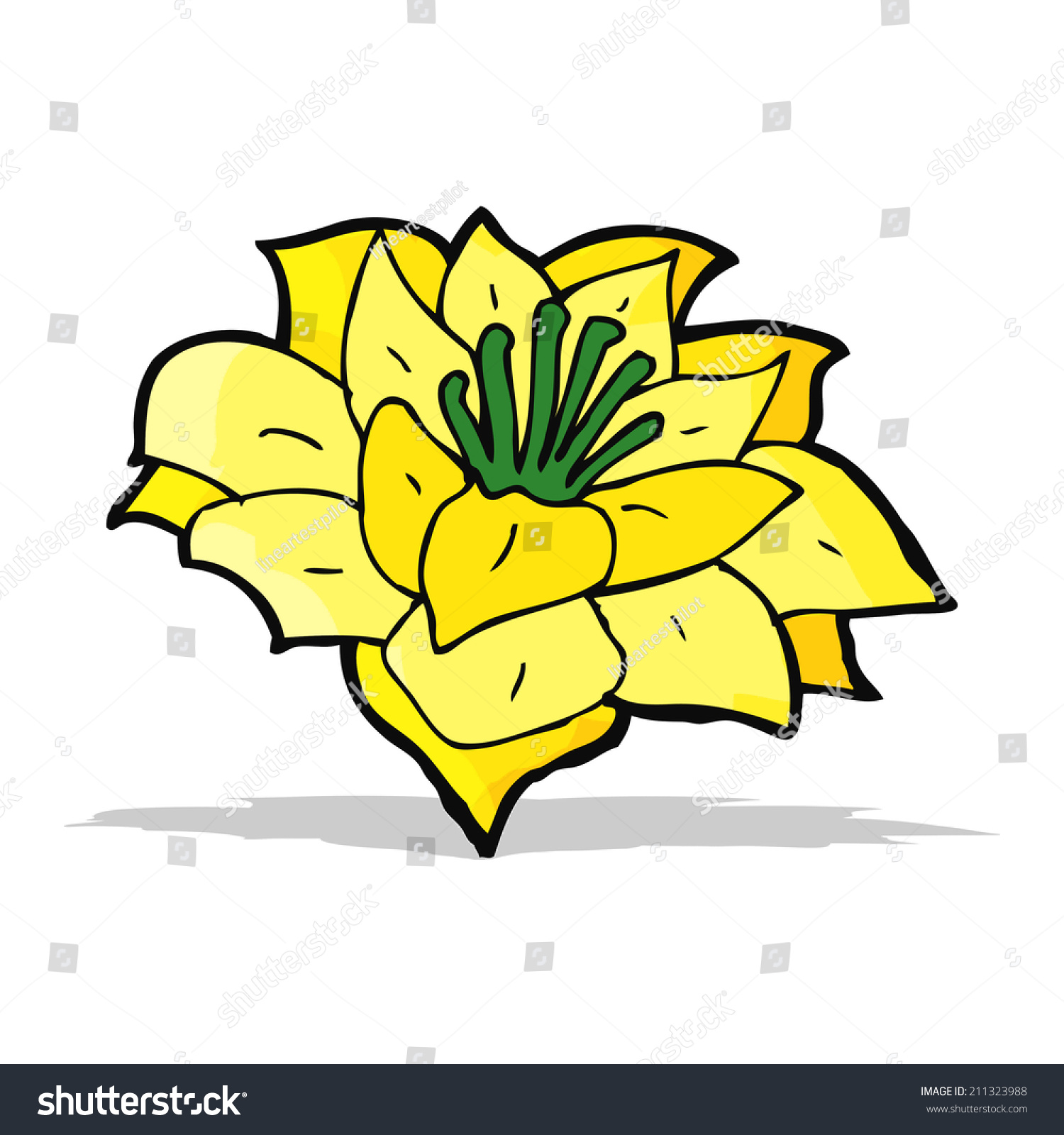 Cartoon Lily Stock Vector (Royalty Free) 211323988