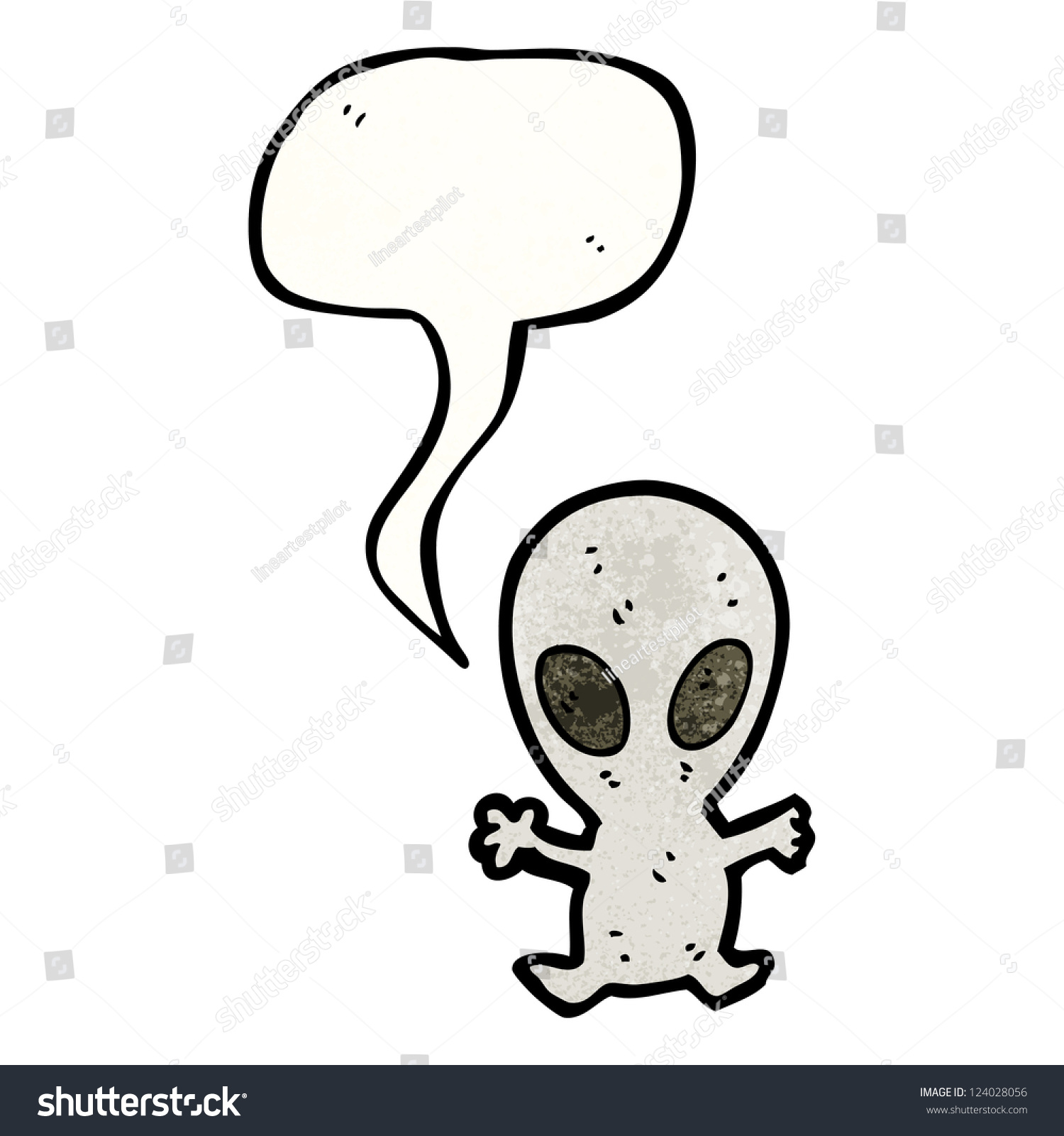caricatura de un pequeño alien: vector de stock (libre de regalías ...