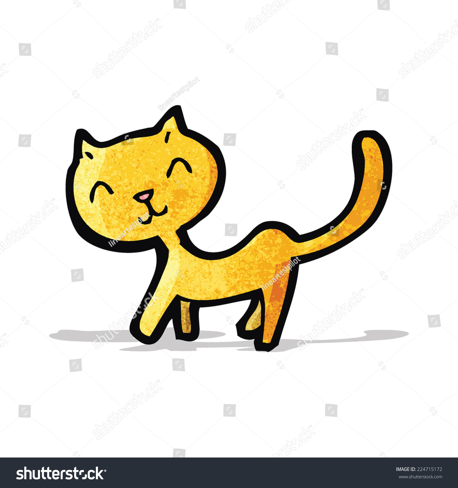 Cartoon Little Cat Stock Vector (Royalty Free) 224715172