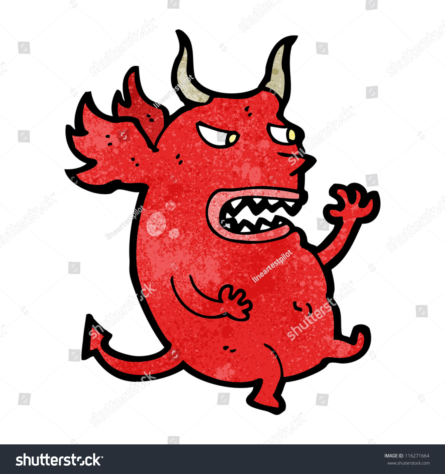 Cartoon Little Devil Stock Vector (Royalty Free) 116271664 | Shutterstock