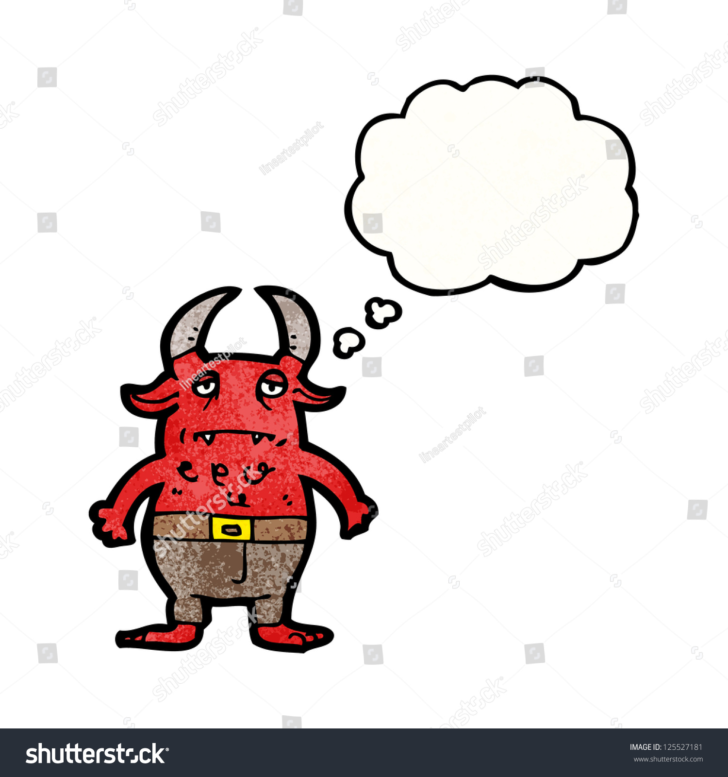 Cartoon Little Devil Stock Vector (Royalty Free) 125527181 | Shutterstock