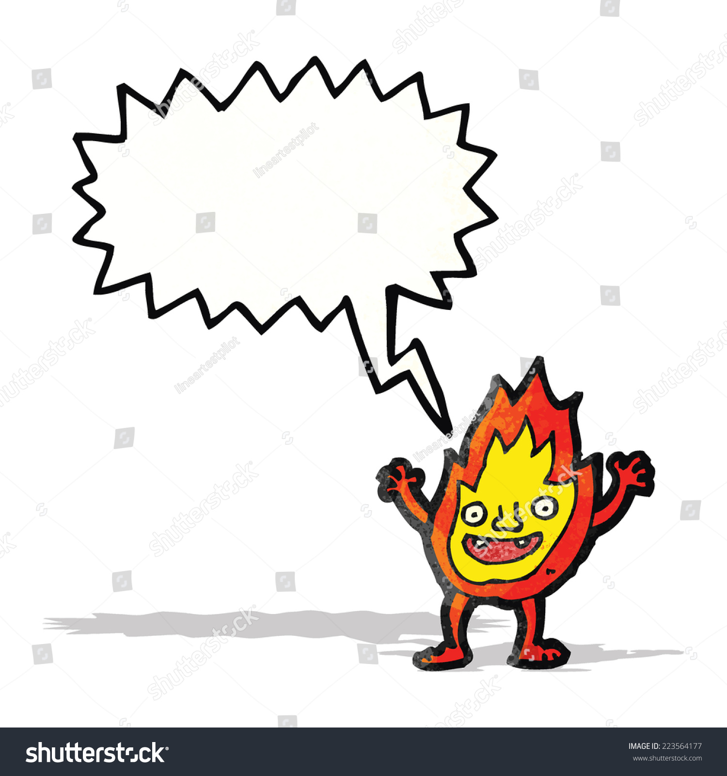Cartoon Little Flame Stock Vector (Royalty Free) 223564177 | Shutterstock