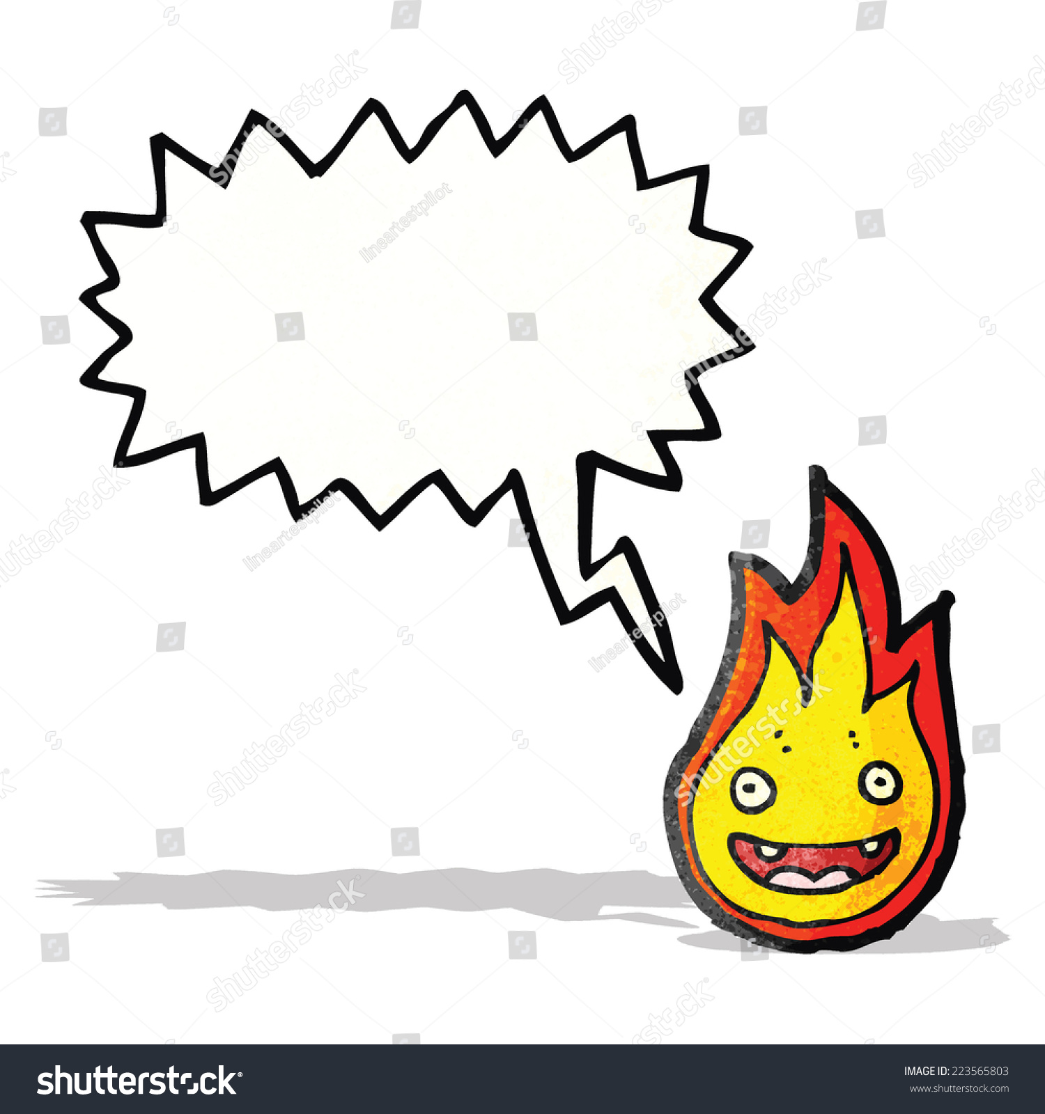 Cartoon Little Flame Stock Vector (Royalty Free) 223565803