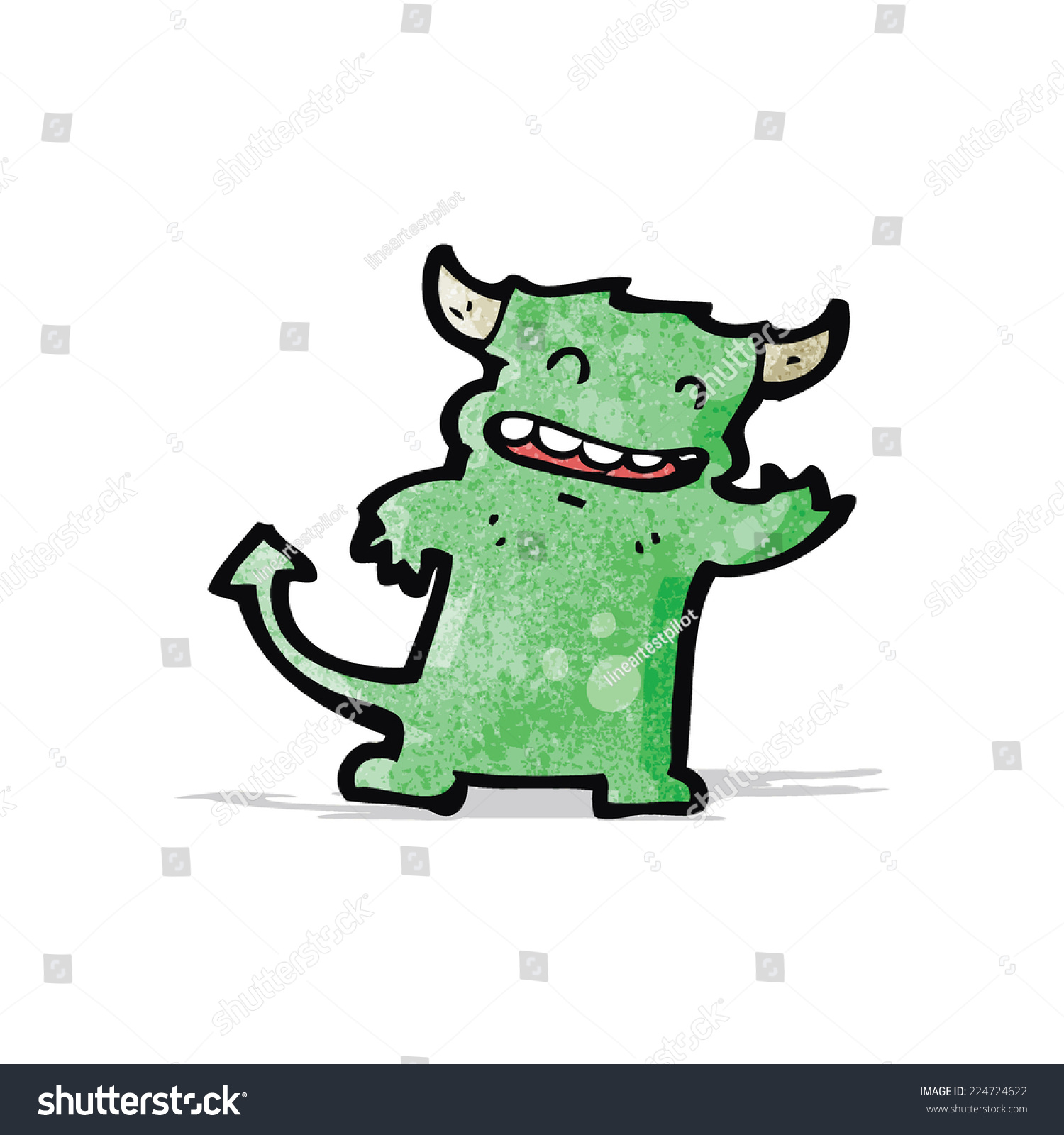 Cartoon Little Imp Stock Vector (Royalty Free) 224724622 | Shutterstock