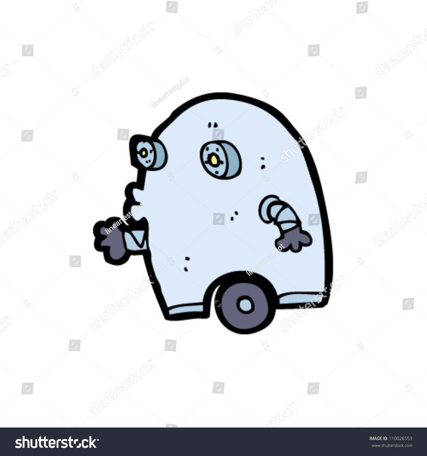 Cartoon Little Robot Stock Vector (Royalty Free) 110026553 | Shutterstock