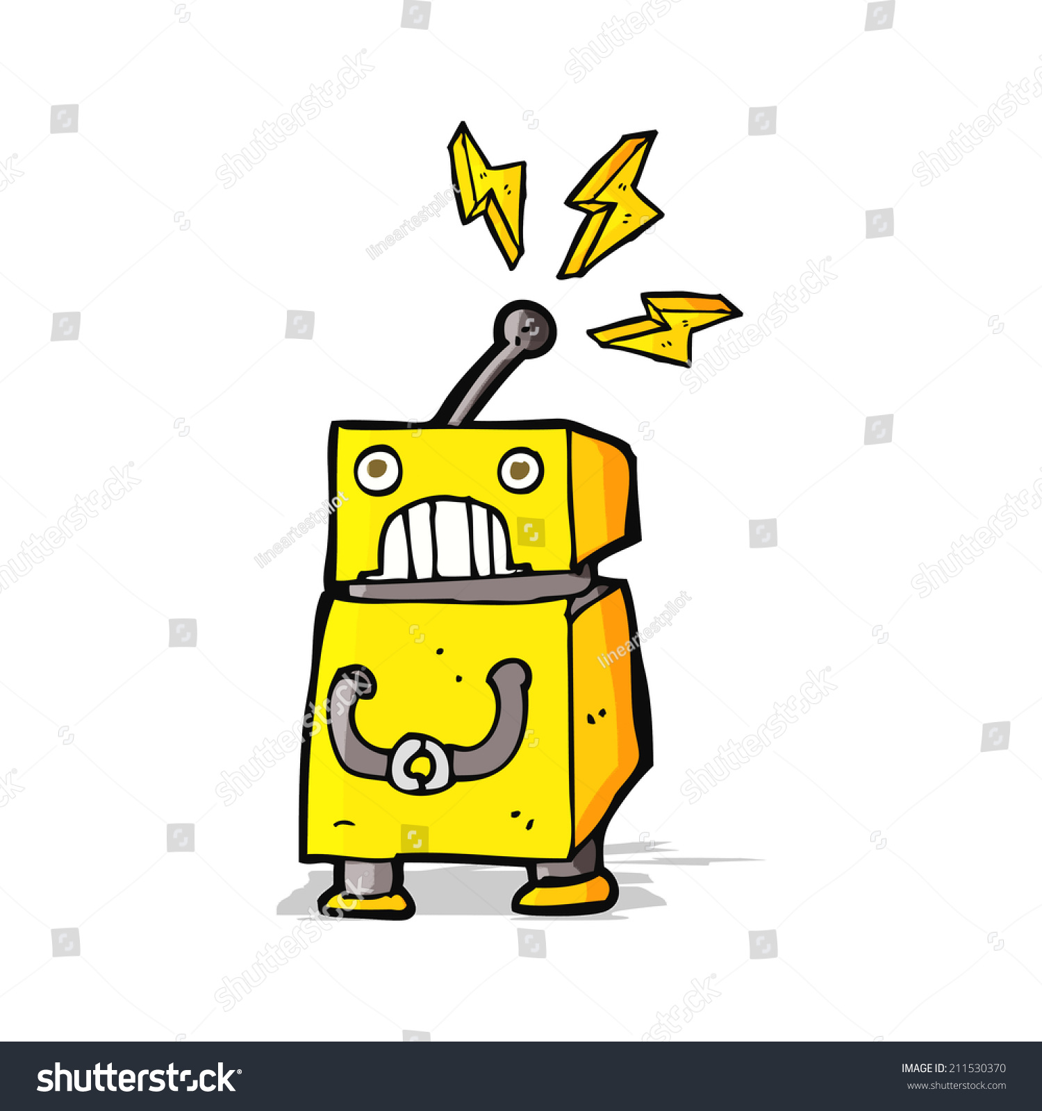Cartoon Little Robot: เวกเตอร์สต็อก (ปลอดค่าลิขสิทธิ์) 211530370 ...