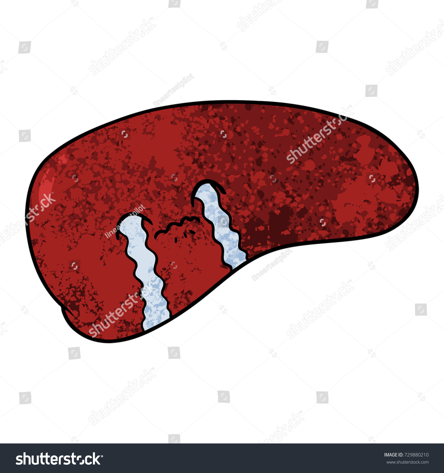 Cartoon Liver Crying Stock Vector (Royalty Free) 729880210 | Shutterstock