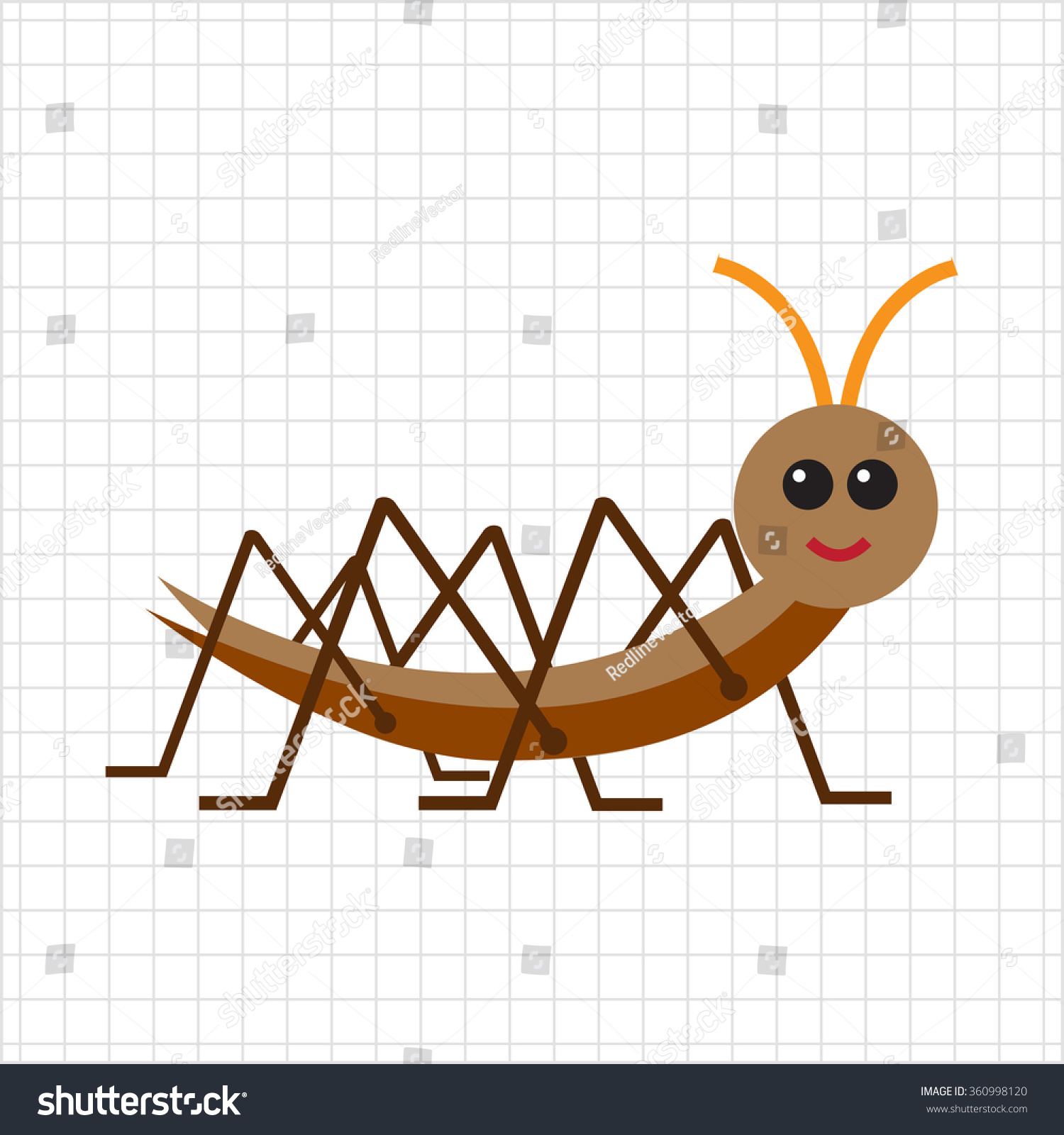 Cartoon Locust Icon Stock Vector (Royalty Free) 360998120