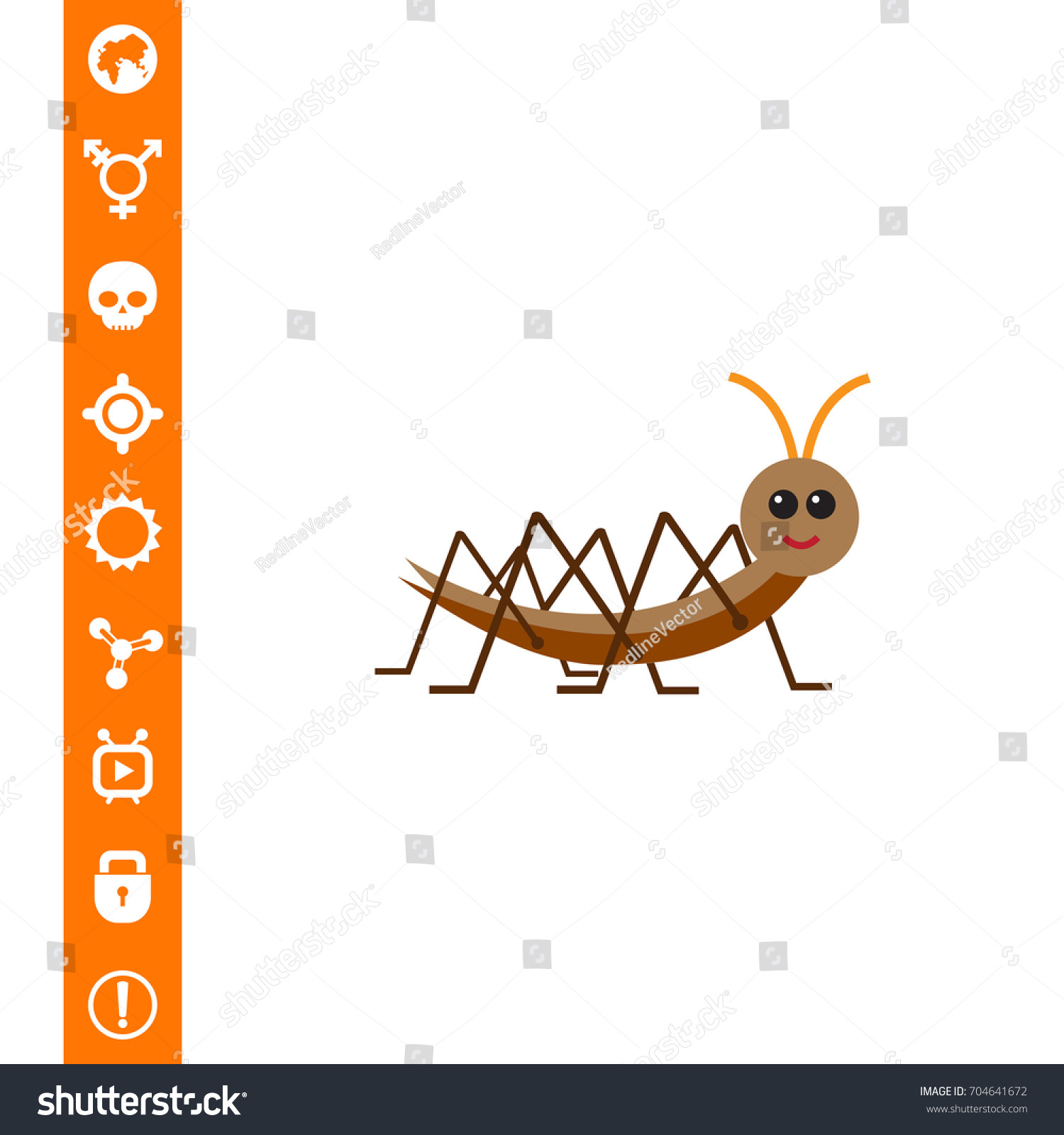 Cartoon Locust Icon Stock Vector (Royalty Free) 704641672