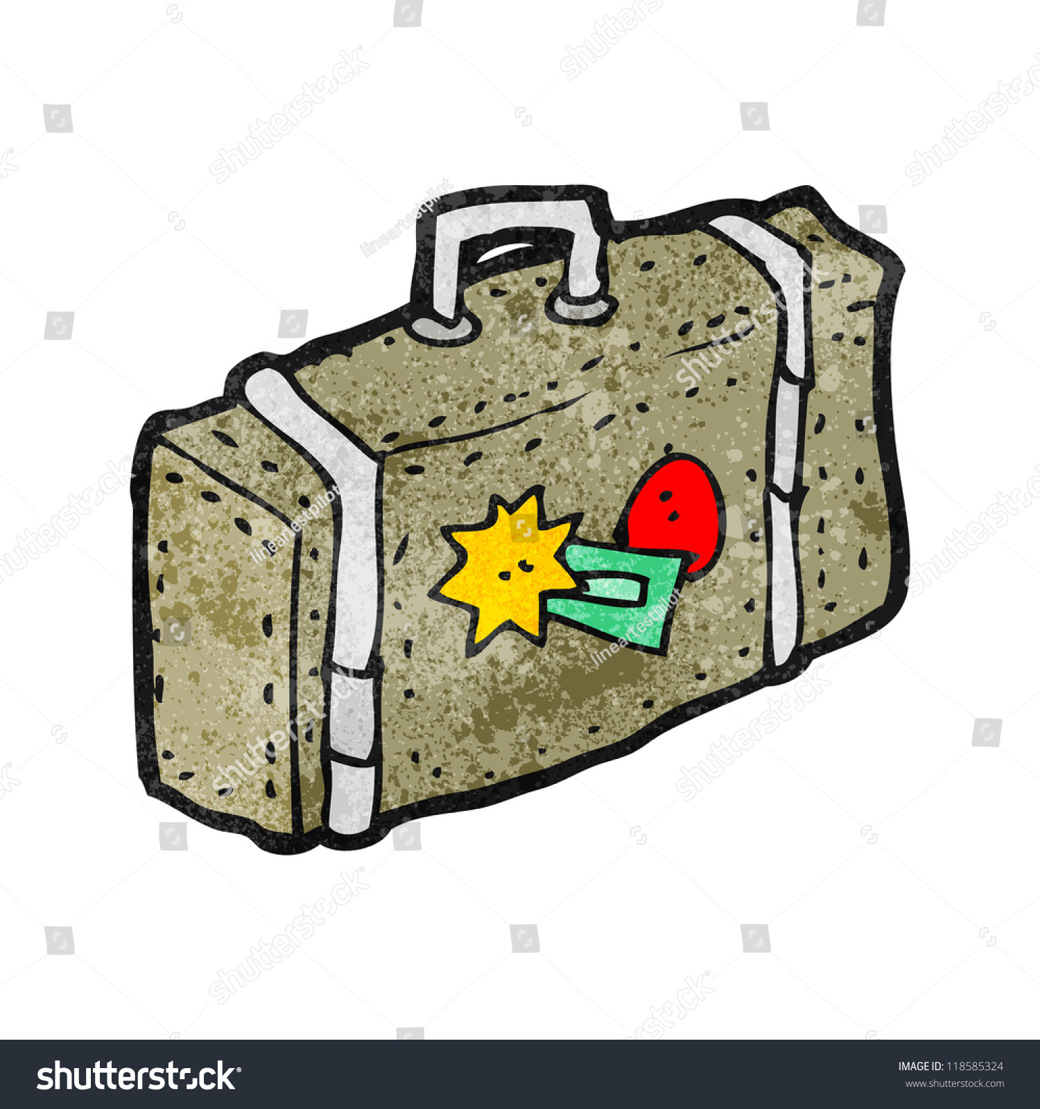 Cartoon Luggage Stock Vector (Royalty Free) 118585324