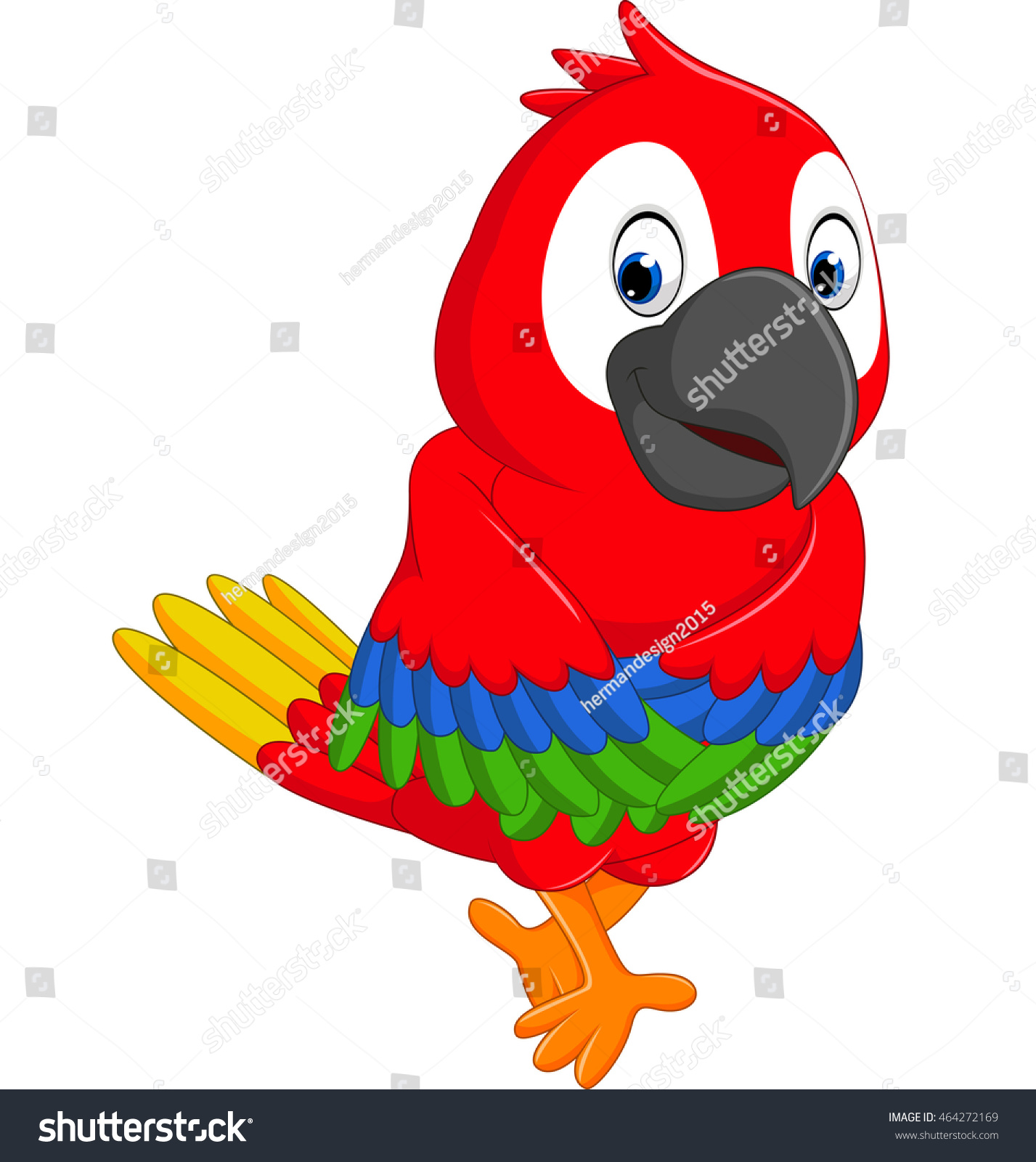 Cartoon Macaw Stock Vector (Royalty Free) 464272169 | Shutterstock