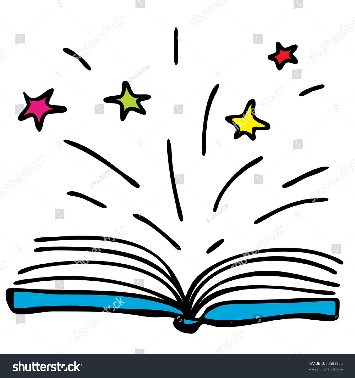 Cartoon Magic Book Stock Vector 80683996 - Shutterstock
