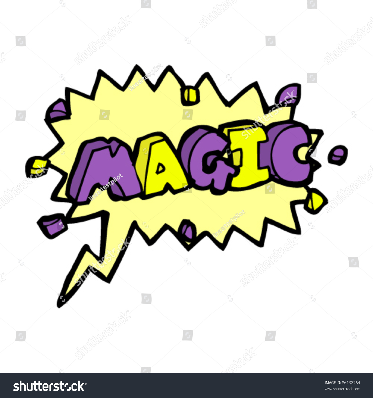 Cartoon Magic Comic Book Shout Stock Vector (Royalty Free) 86138764 ...