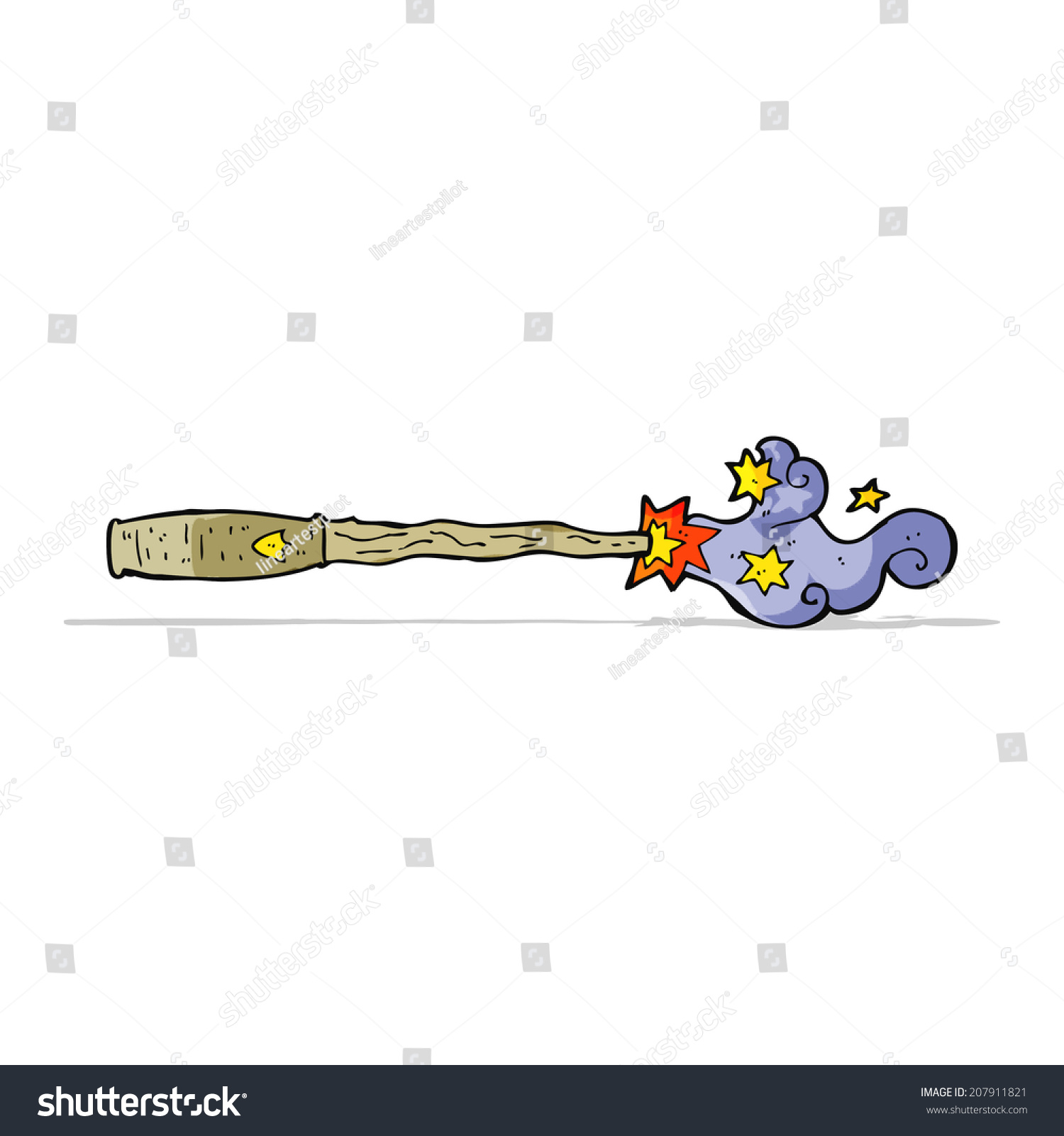 Cartoon Magic Wand Stock Vector (Royalty Free) 207911821 | Shutterstock