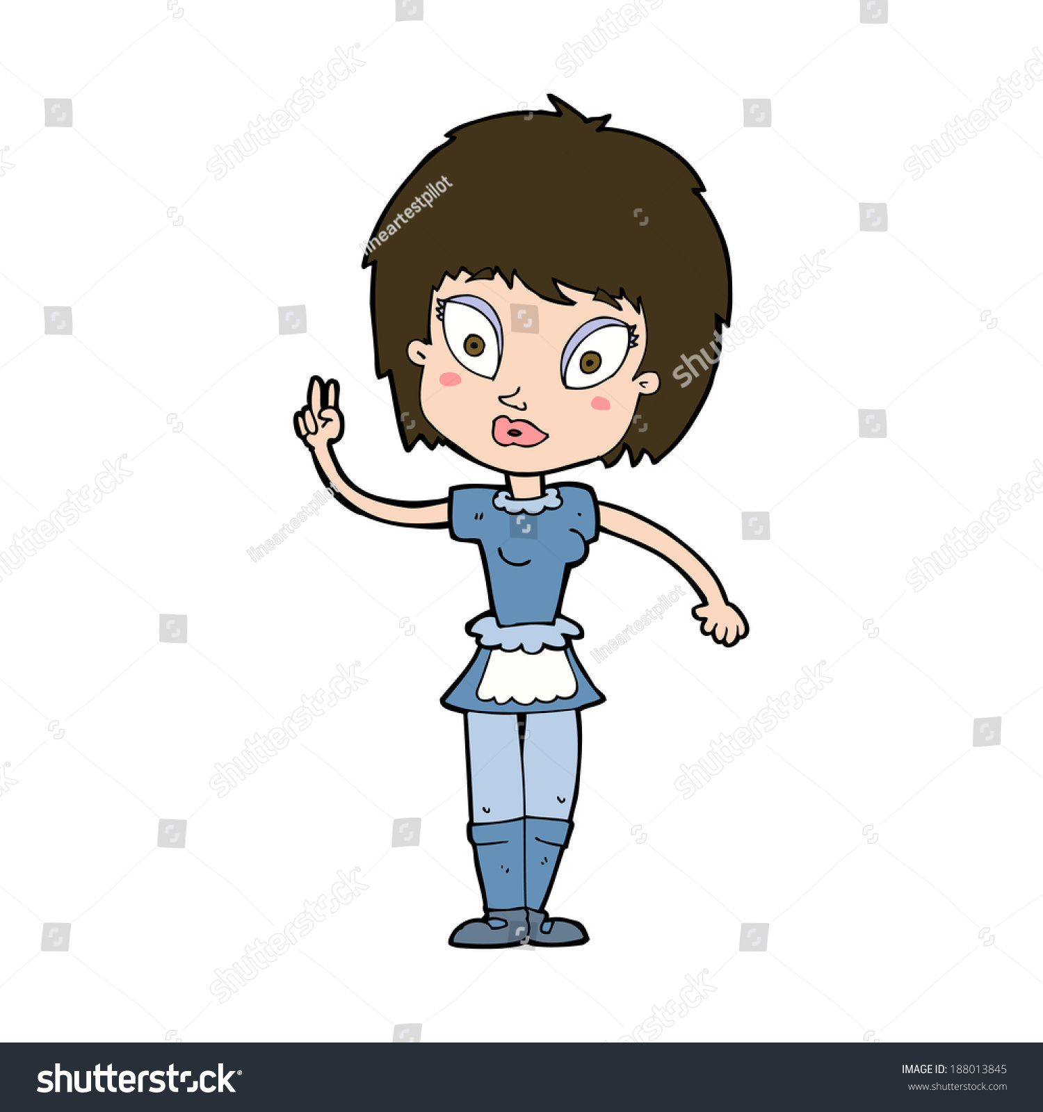 Cartoon Maid Stock Vector (Royalty Free) 188013845