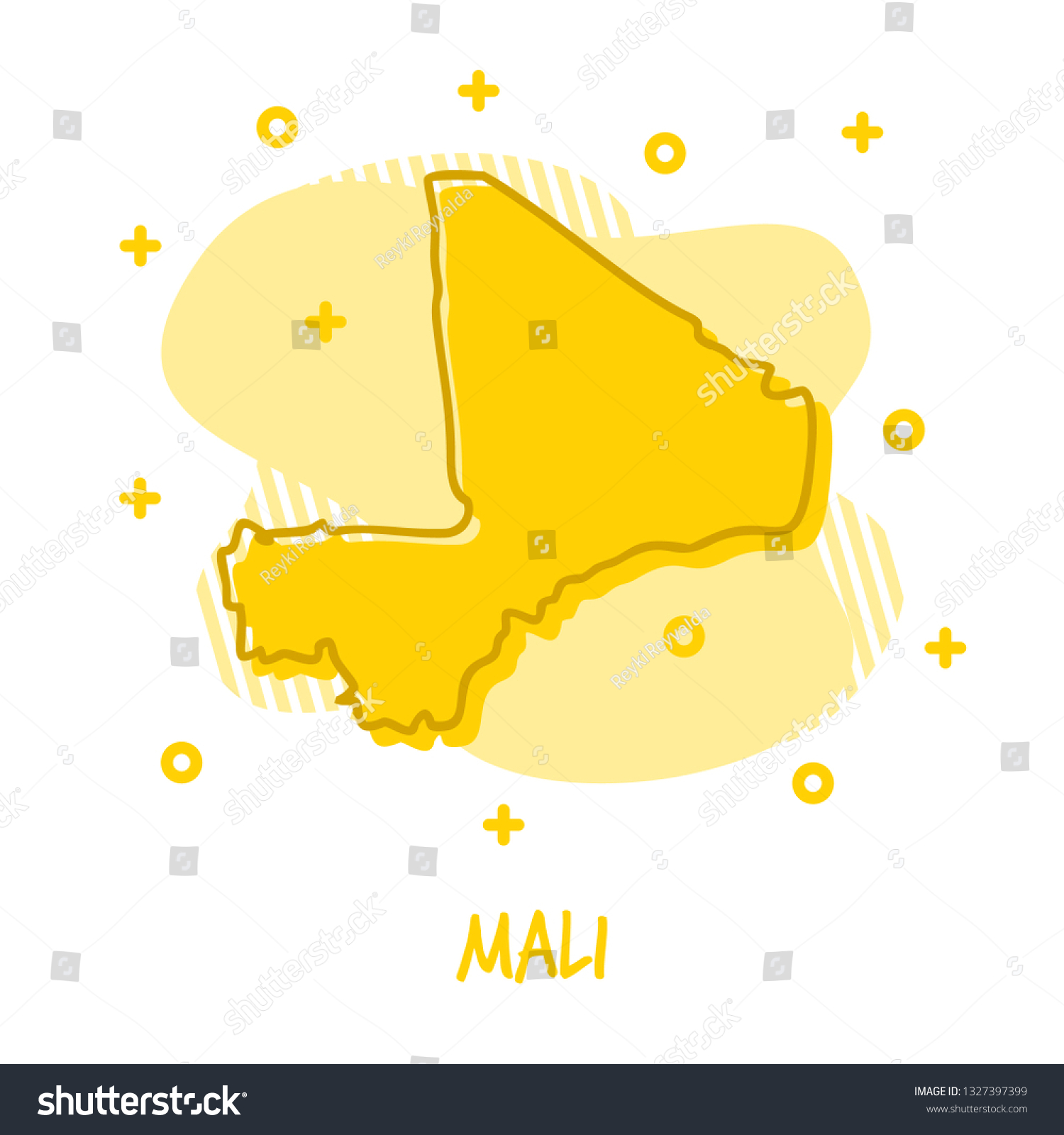 Cartoon Mali Map: เวกเตอร์สต็อก (ปลอดค่าลิขสิทธิ์) 1327397399 ...