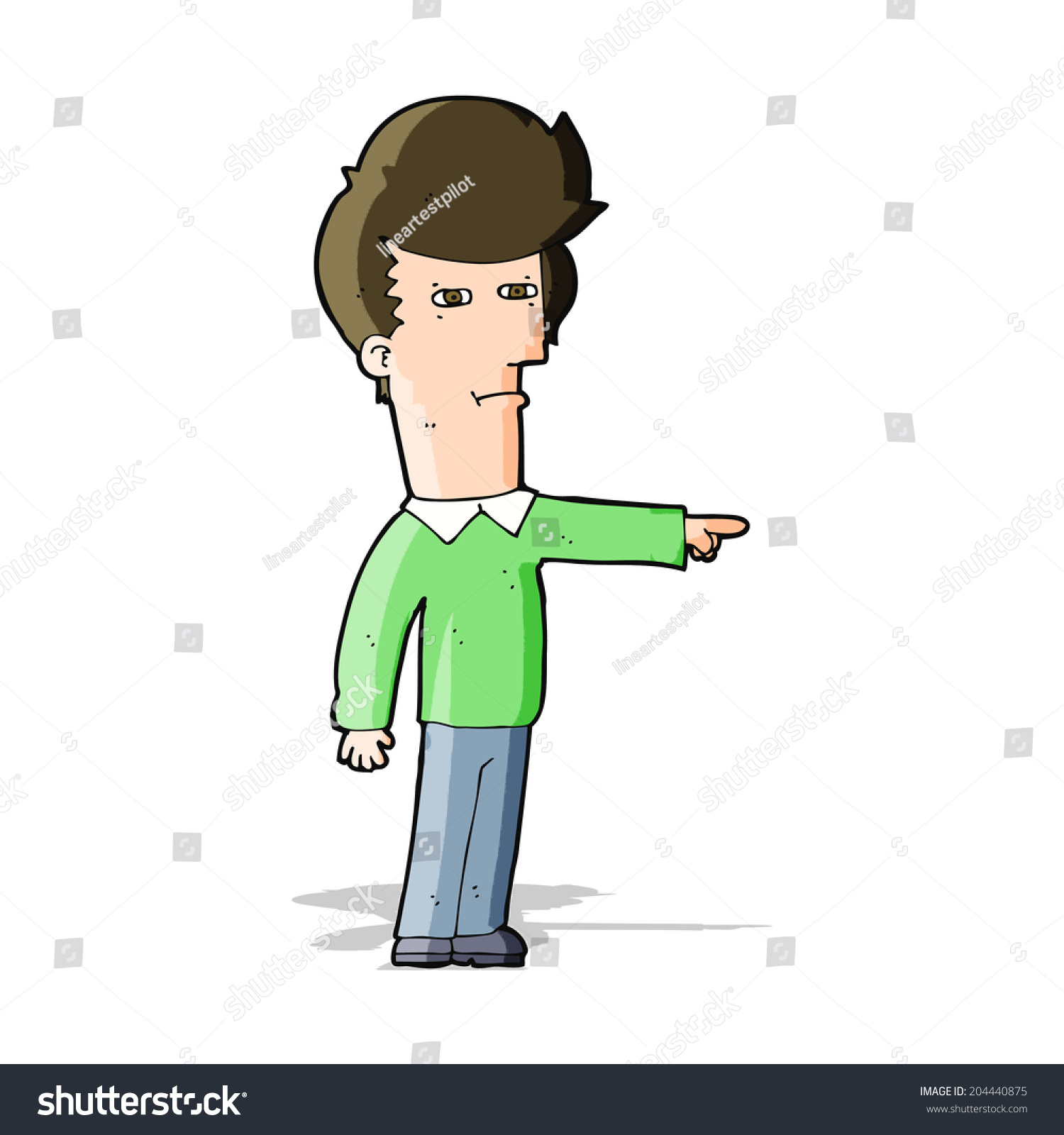 Cartoon Man Blaming Stock Vector (Royalty Free) 204440875 | Shutterstock
