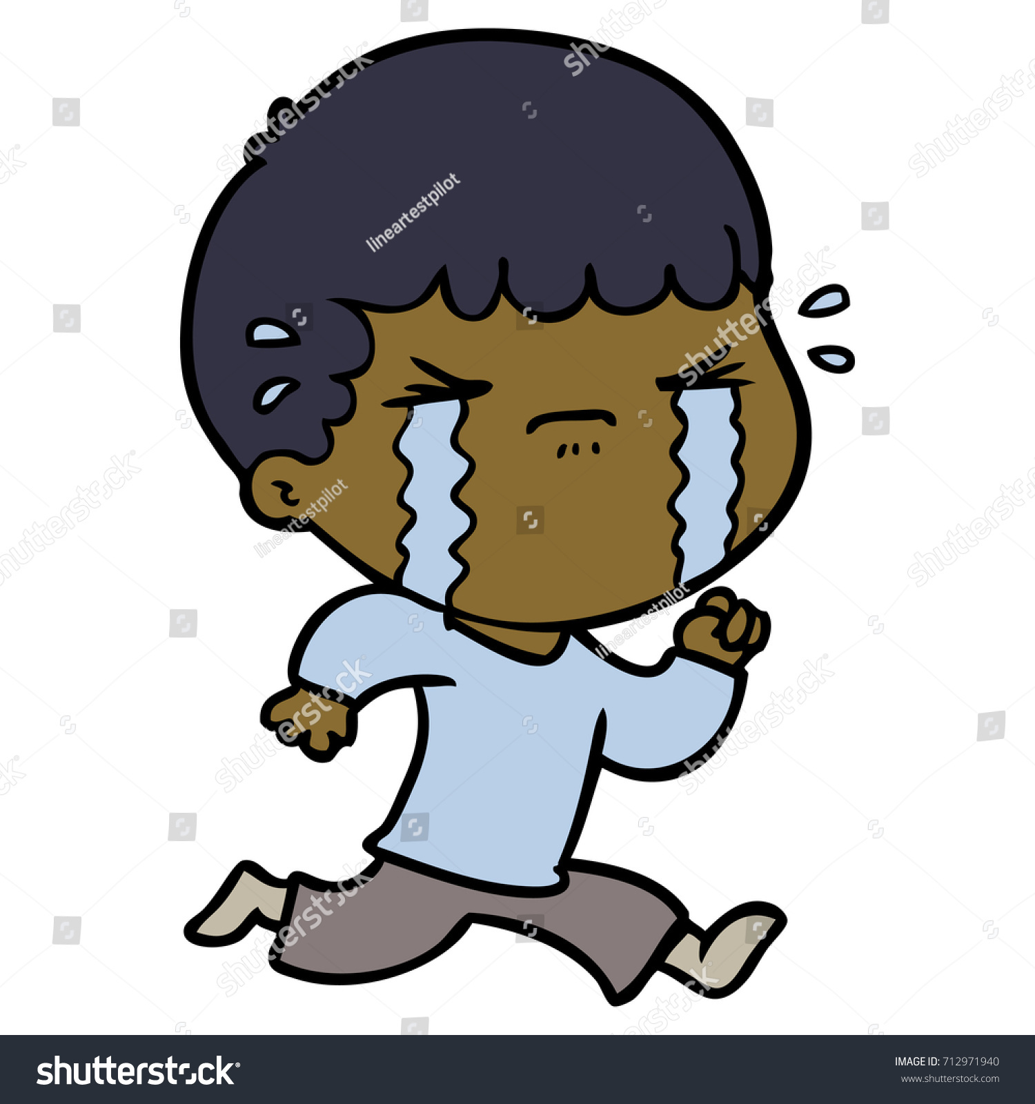 Cartoon Man Crying Stock Vector (Royalty Free) 712971940 | Shutterstock