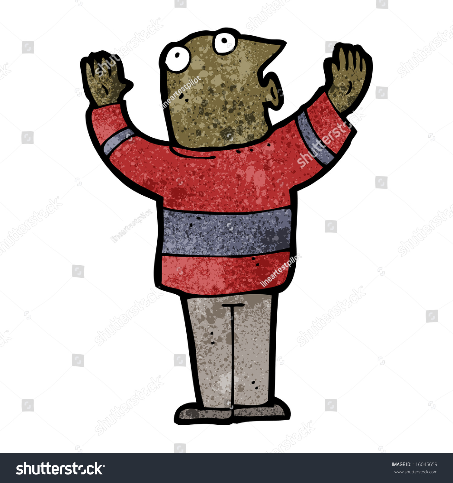 Cartoon Man Describing Stock Vector (Royalty Free) 116045659