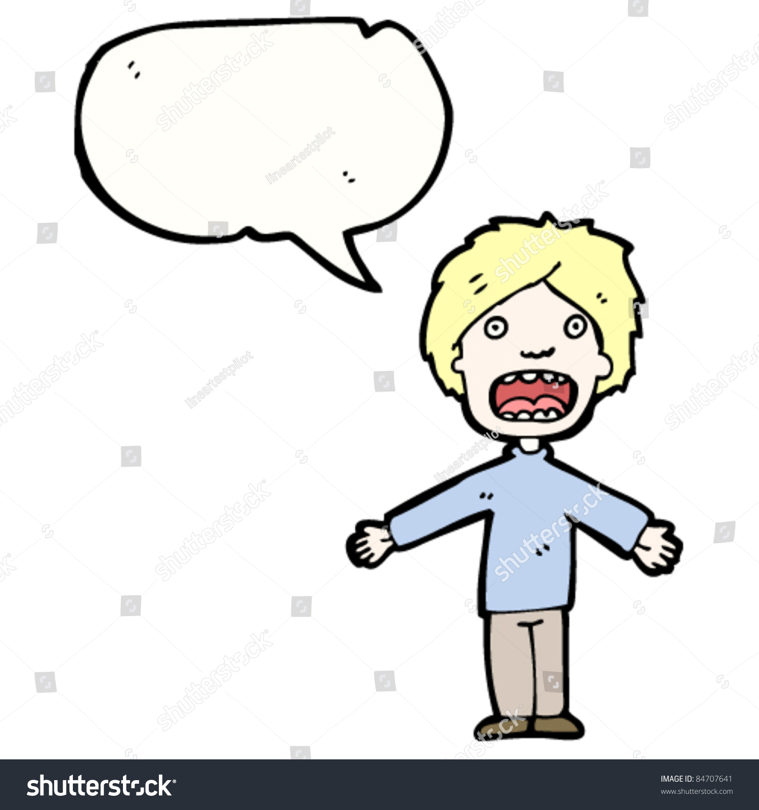 Cartoon Man Describing Something Stock Vector (Royalty Free) 84707641