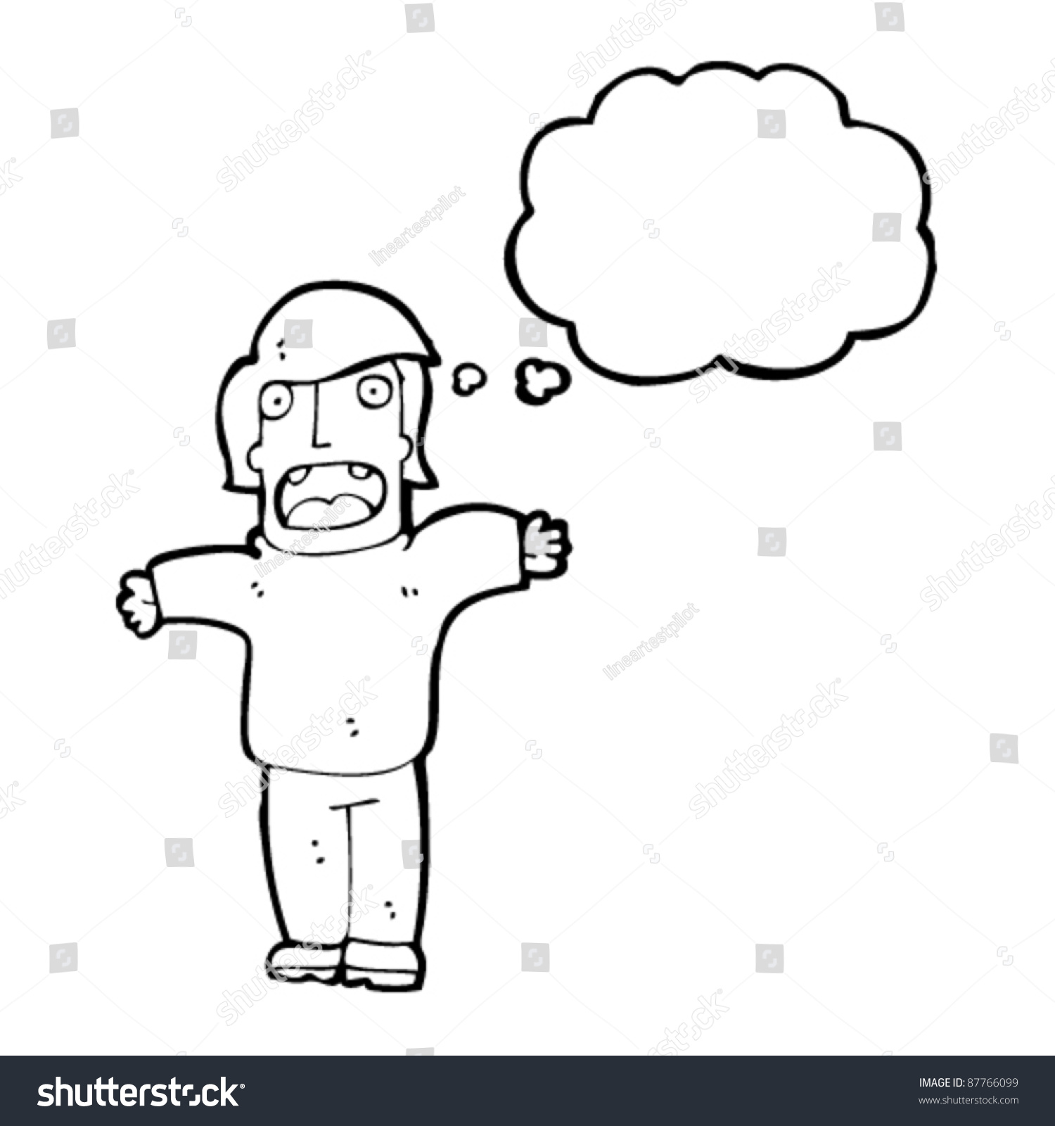 Cartoon Man Gasping Stock Vector (Royalty Free) 87766099 | Shutterstock