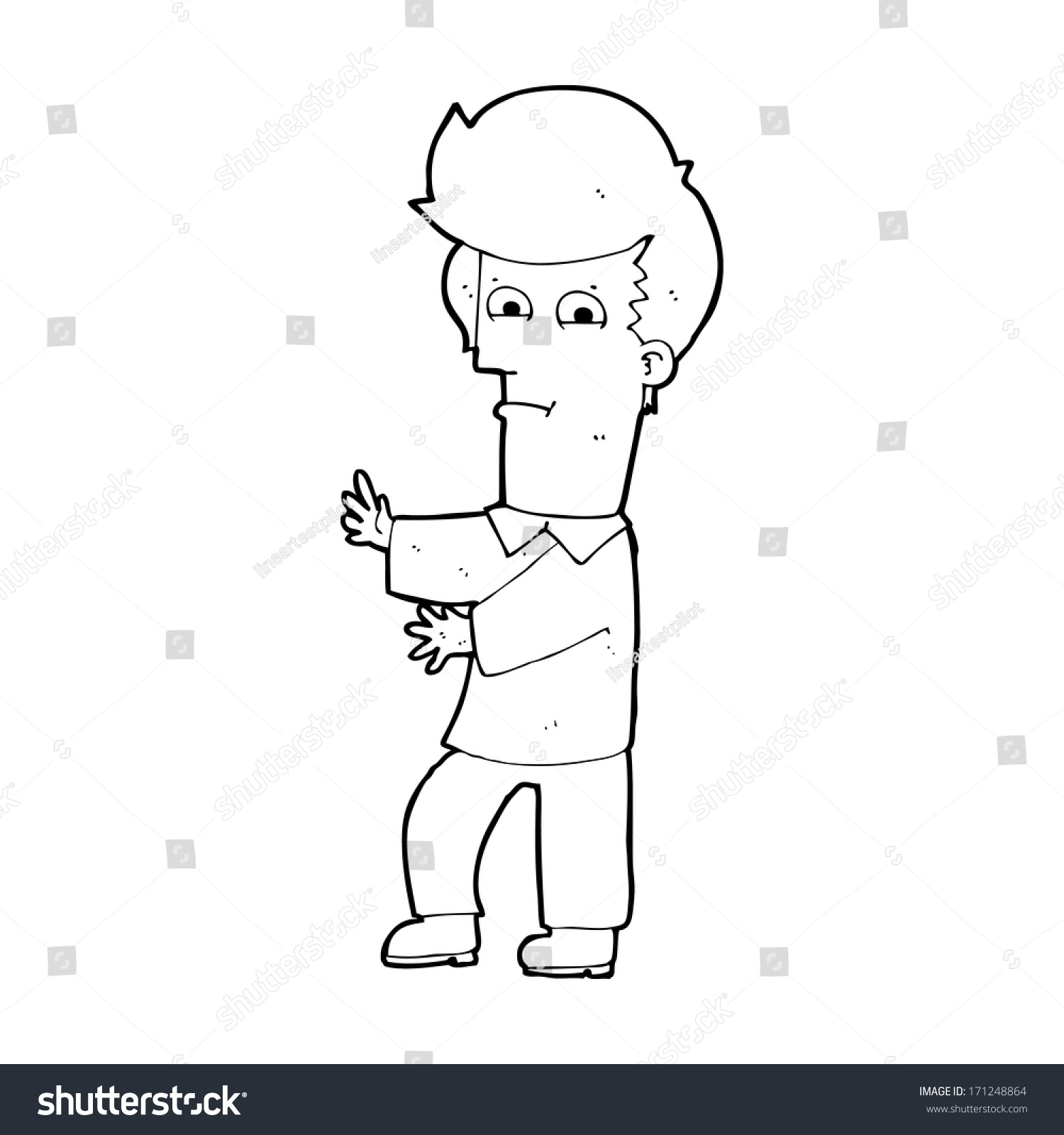 Cartoon Man Gesturing Wildly Stock Vector (Royalty Free) 171248864 ...