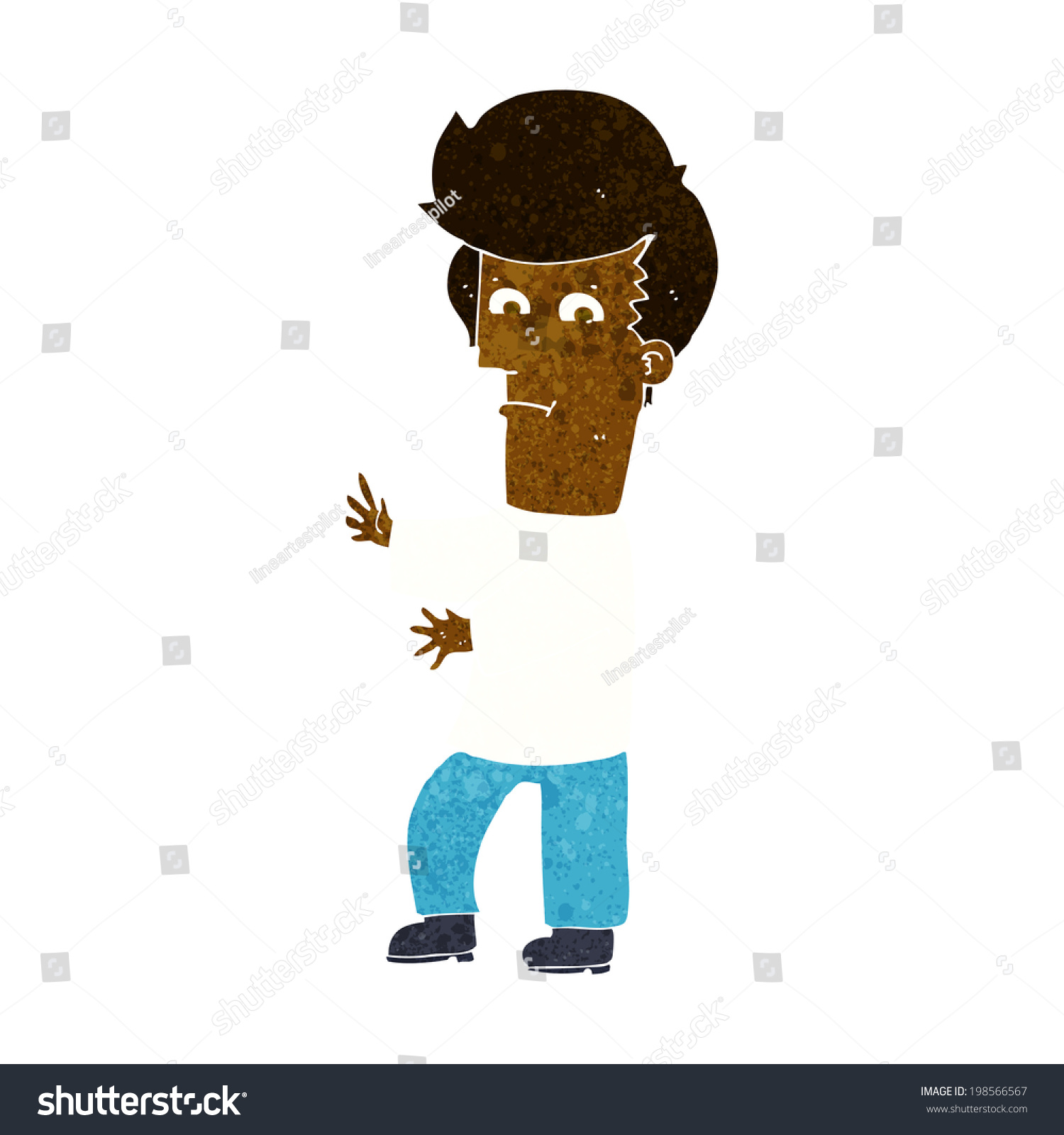 Cartoon Man Gesturing Wildly Stock Vector (Royalty Free) 198566567 ...