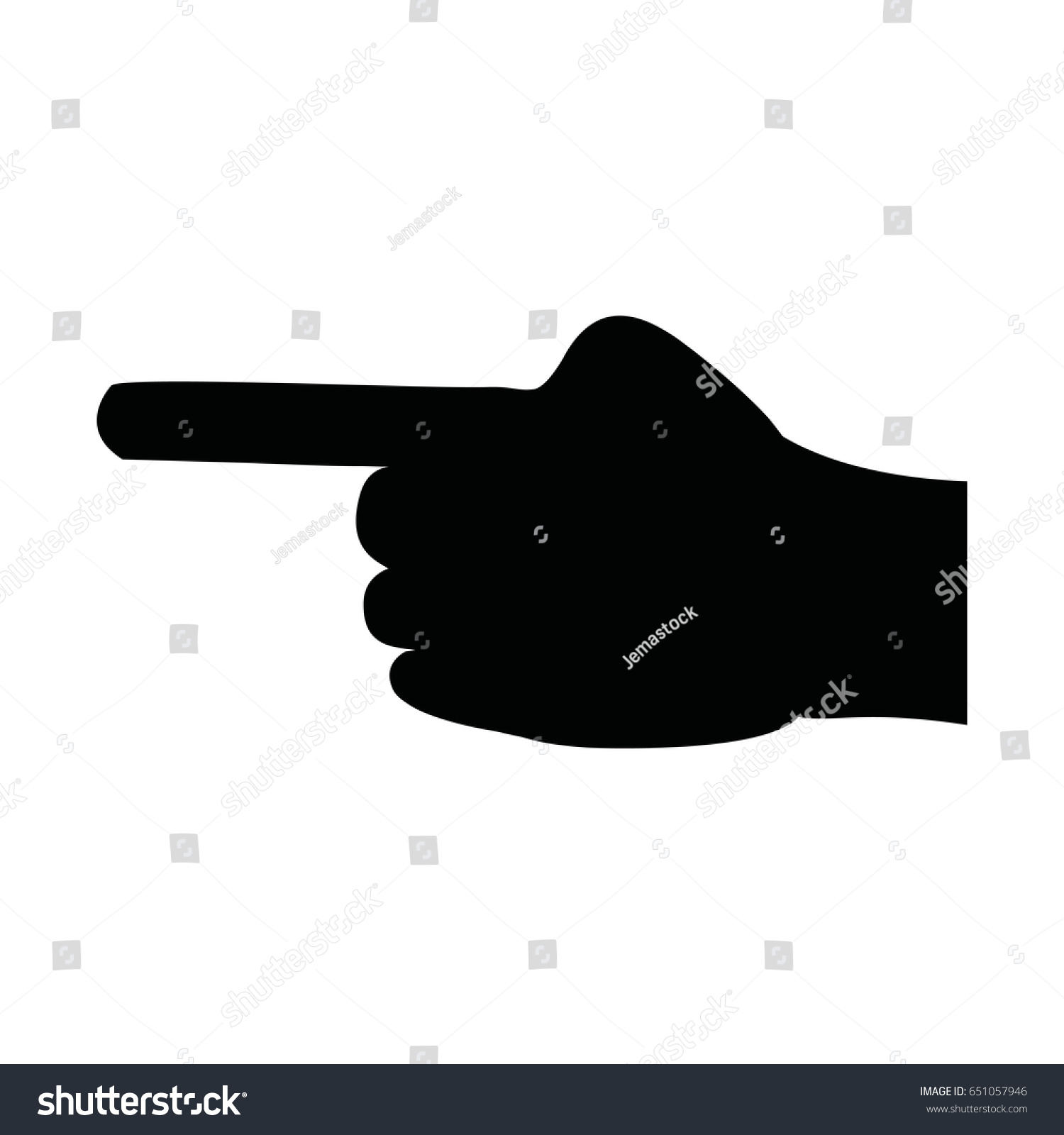 Cartoon Man Hand Pointing Gesture Stock Vector (Royalty Free) 651057946