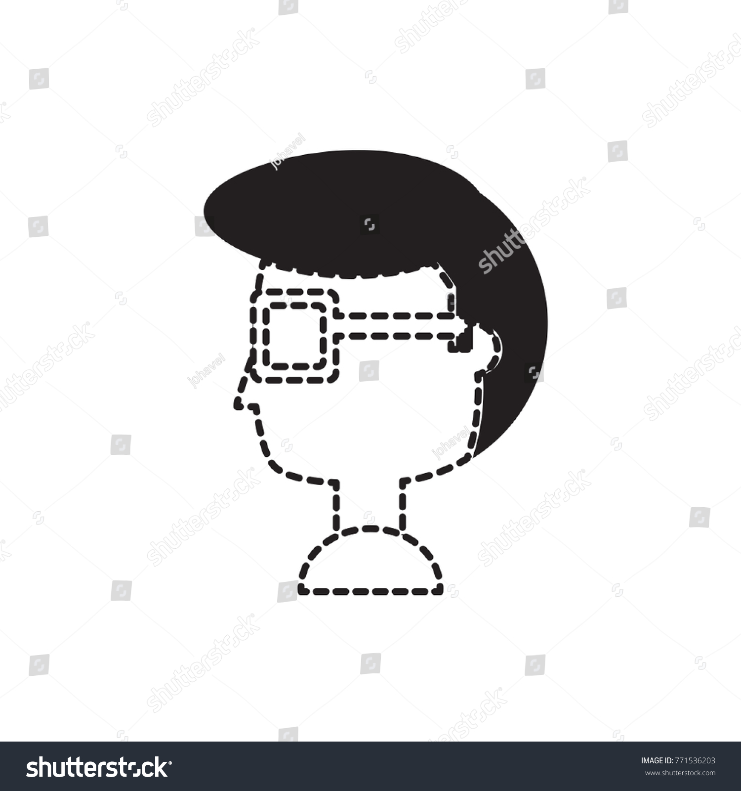 Cartoon Man Head Icon Stock Vector (Royalty Free) 771536203 | Shutterstock