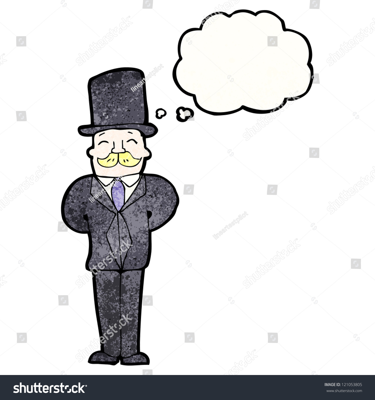 Cartoon Man Top Hat Stock Vector (Royalty Free) 121053805