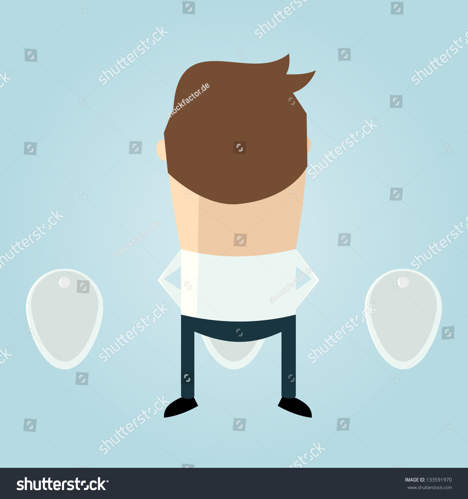 Cartoon Man Urinating Stock Vector (Royalty Free) 133591970 | Shutterstock