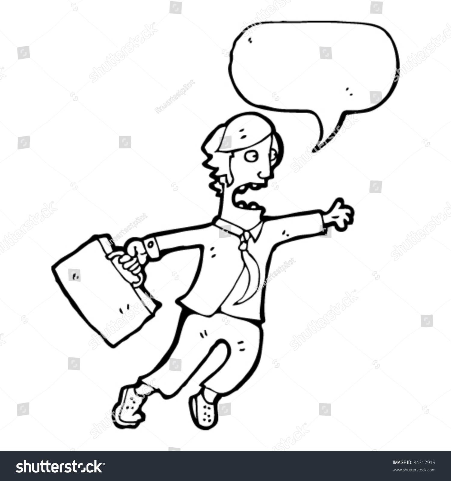 Cartoon Man Late Work Stock Vector 84312919 - Shutterstock