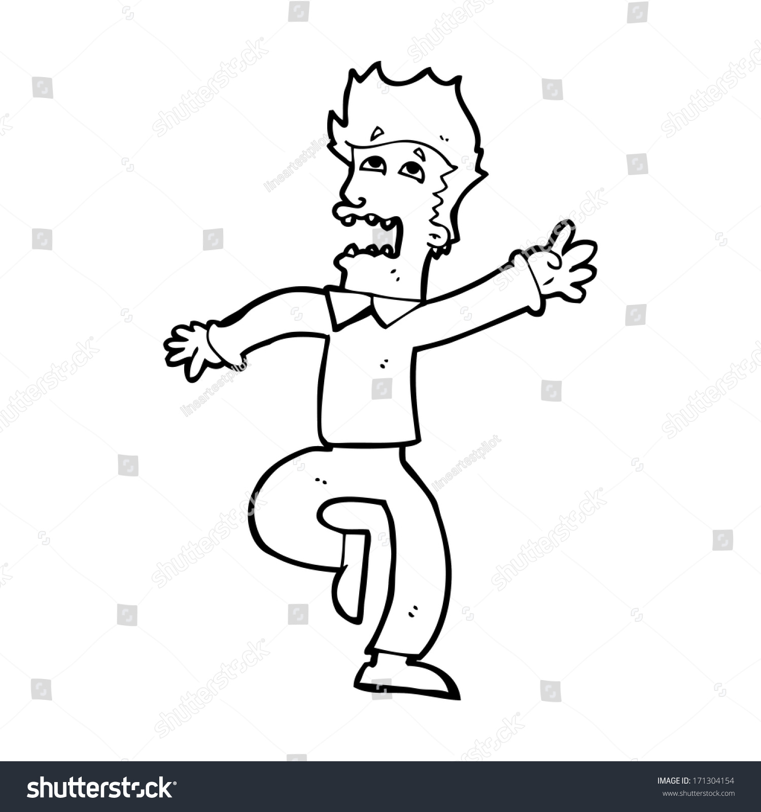 Cartoon Man Panicking Stock Vector (Royalty Free) 171304154 | Shutterstock