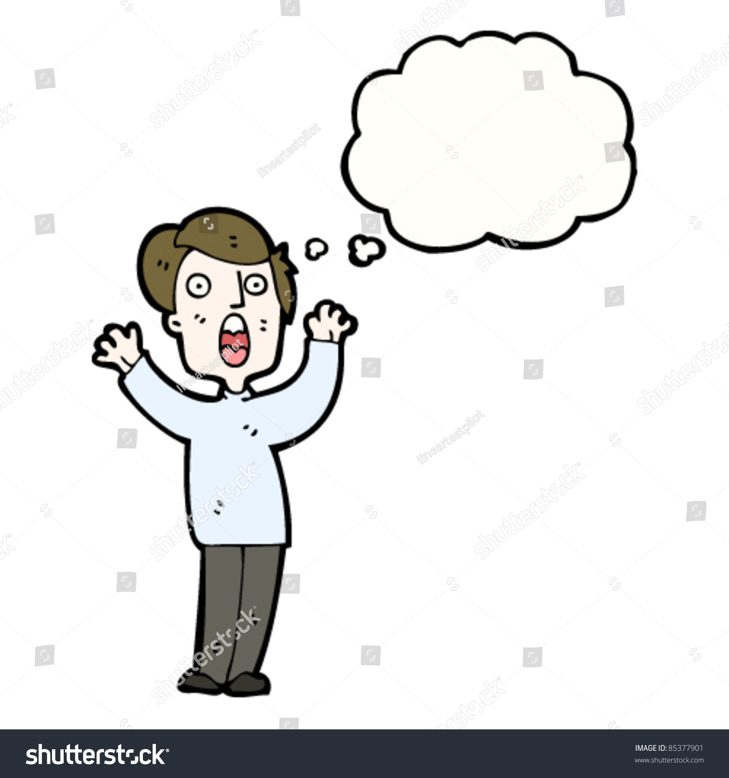 Cartoon Man Panicking Stock Vector (Royalty Free) 85377901 | Shutterstock