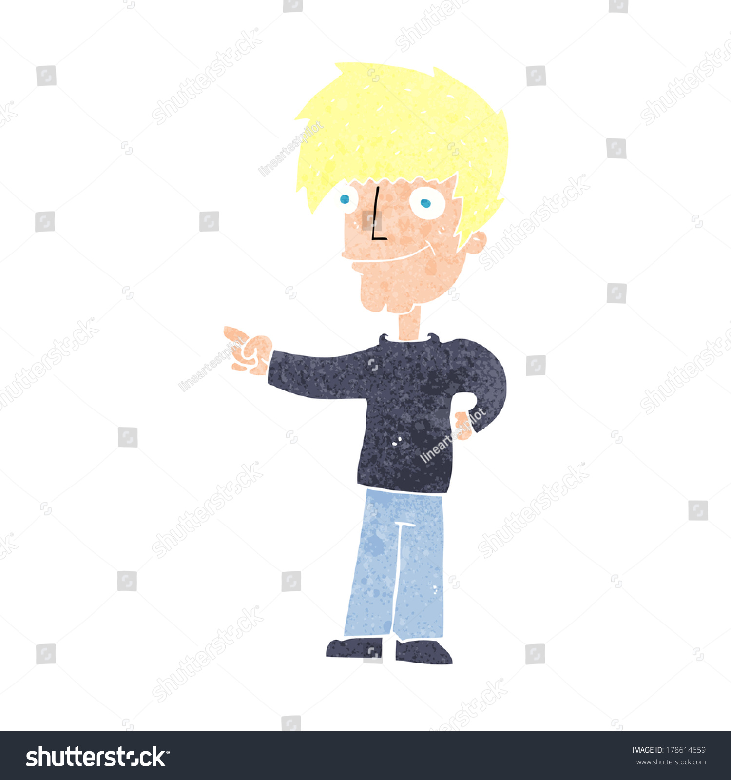 Cartoon Man Pointing Stock Vector (Royalty Free) 178614659 | Shutterstock