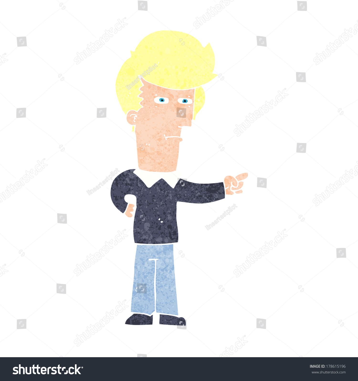 Cartoon Man Pointing Stock Vector (Royalty Free) 178615196 | Shutterstock