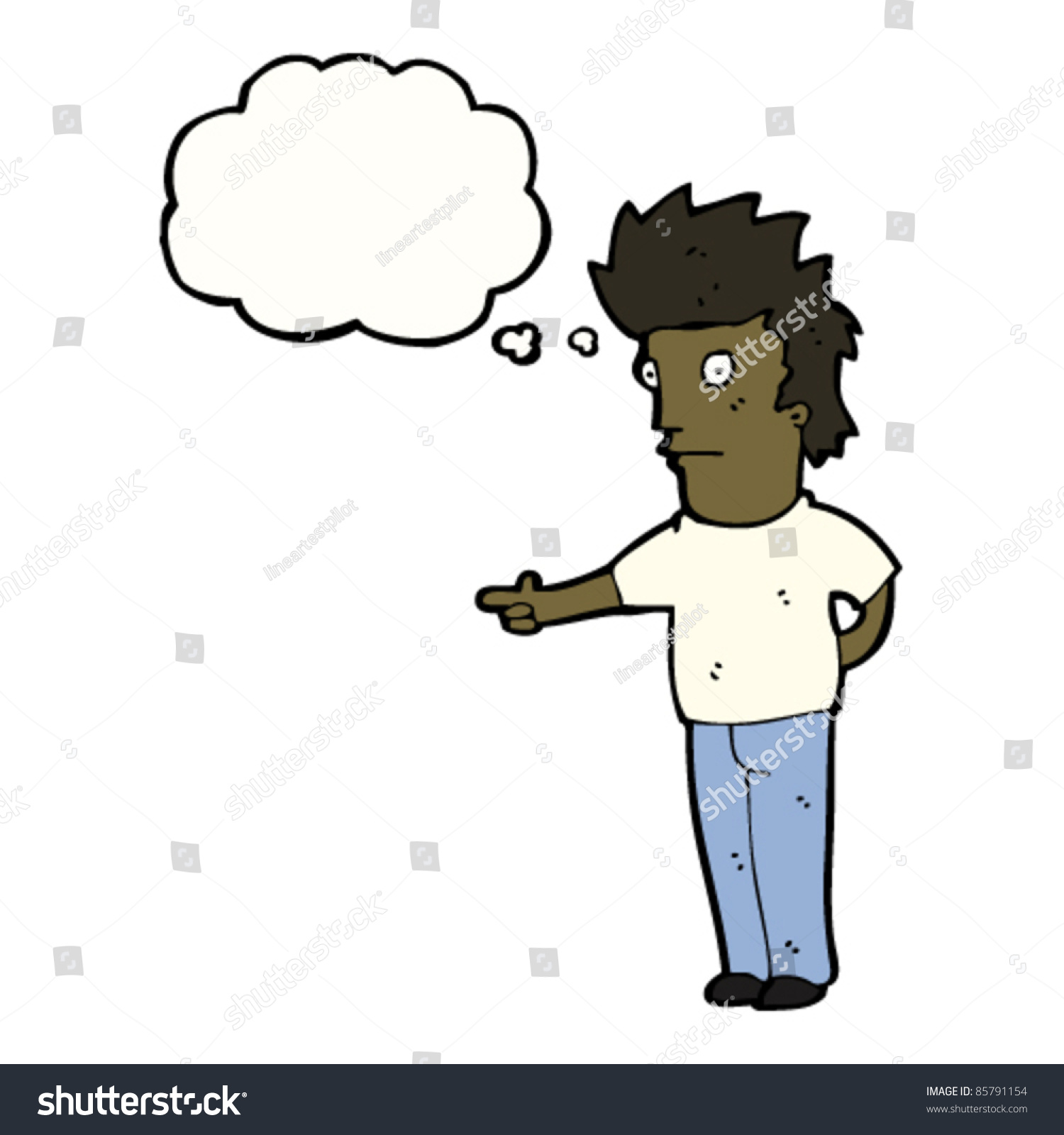 Cartoon Man Pointing Stock Vector (Royalty Free) 85791154 | Shutterstock