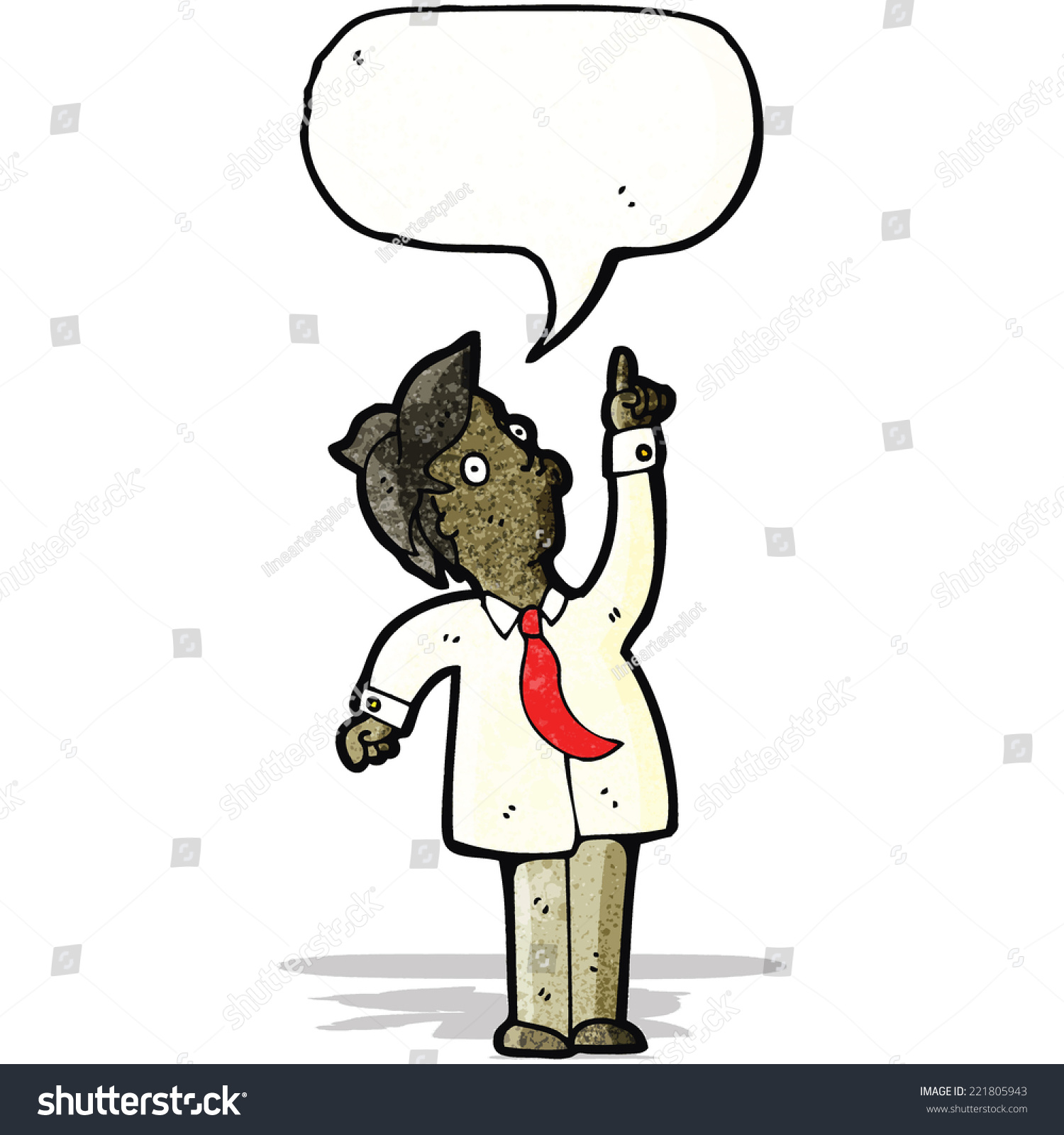 Cartoon Man Pointing Upward Stock Vector (Royalty Free) 221805943