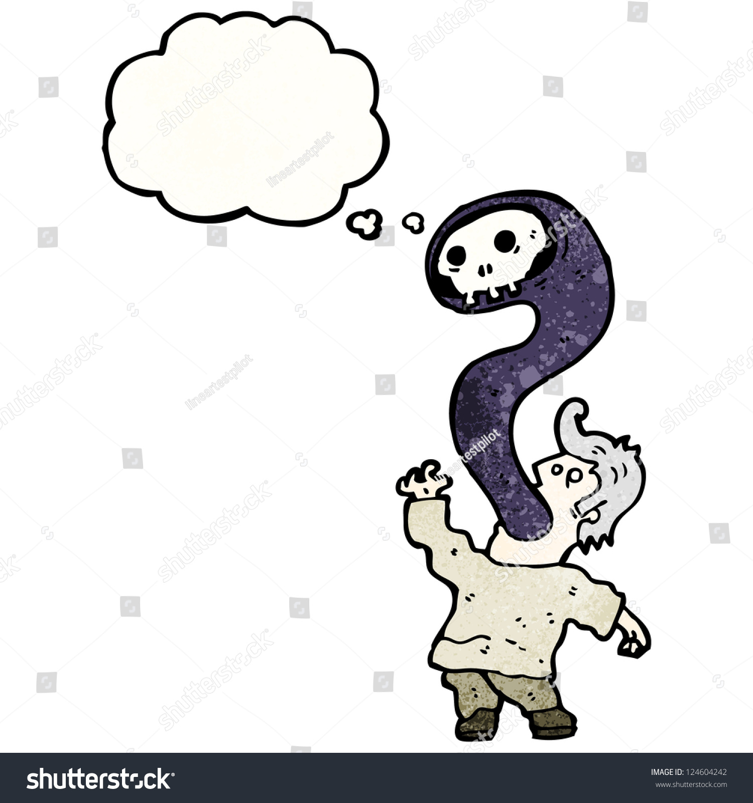 Cartoon Man Possessed Stock Vector (Royalty Free) 124604242