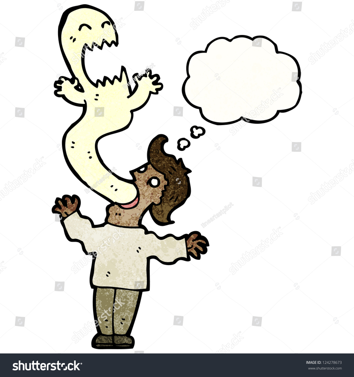 Cartoon Man Possessed By Ghost Stock Vector (Royalty Free) 124278673 ...