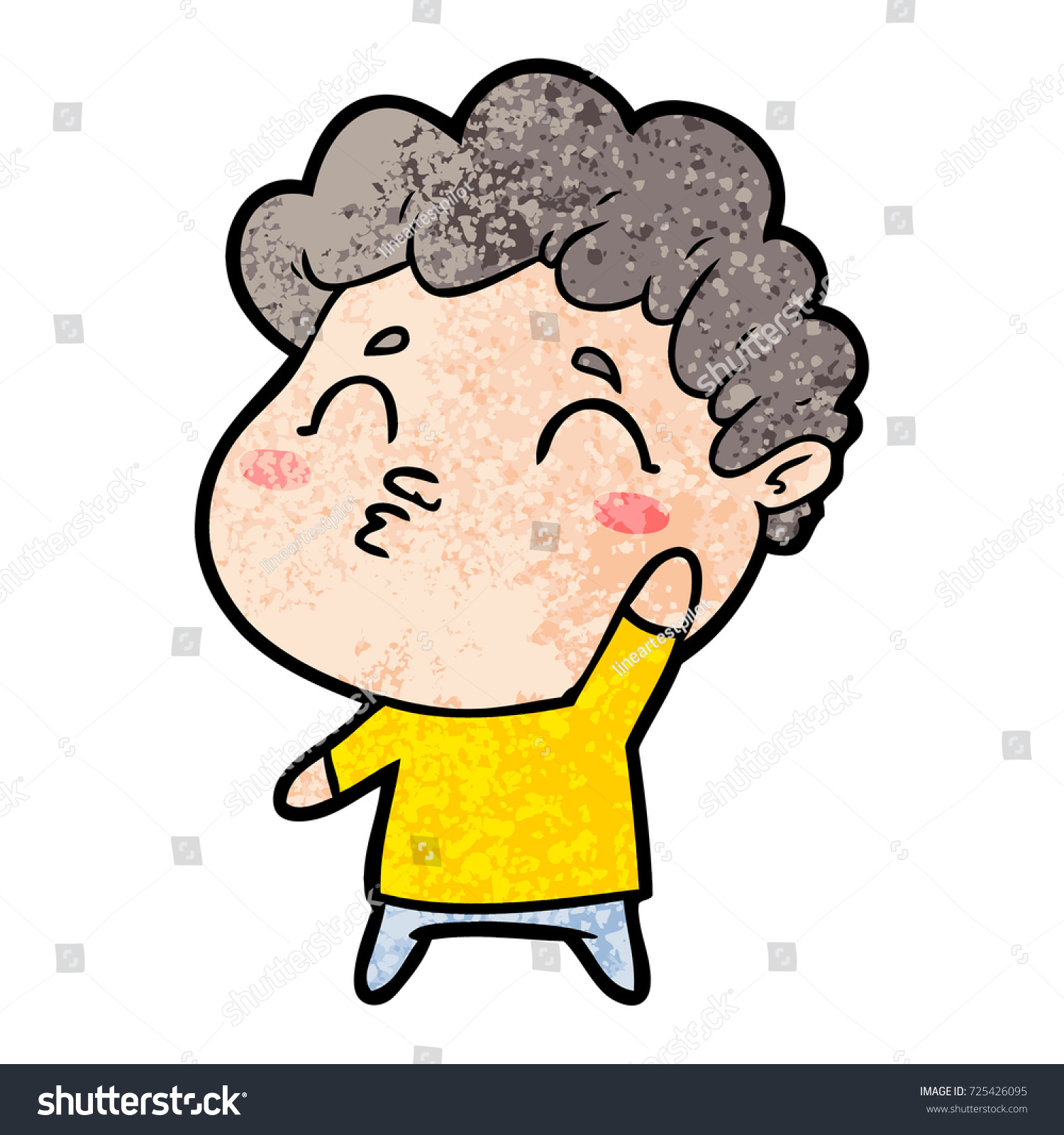 Cartoon Man Pouting Stock Vector (Royalty Free) 725426095 | Shutterstock