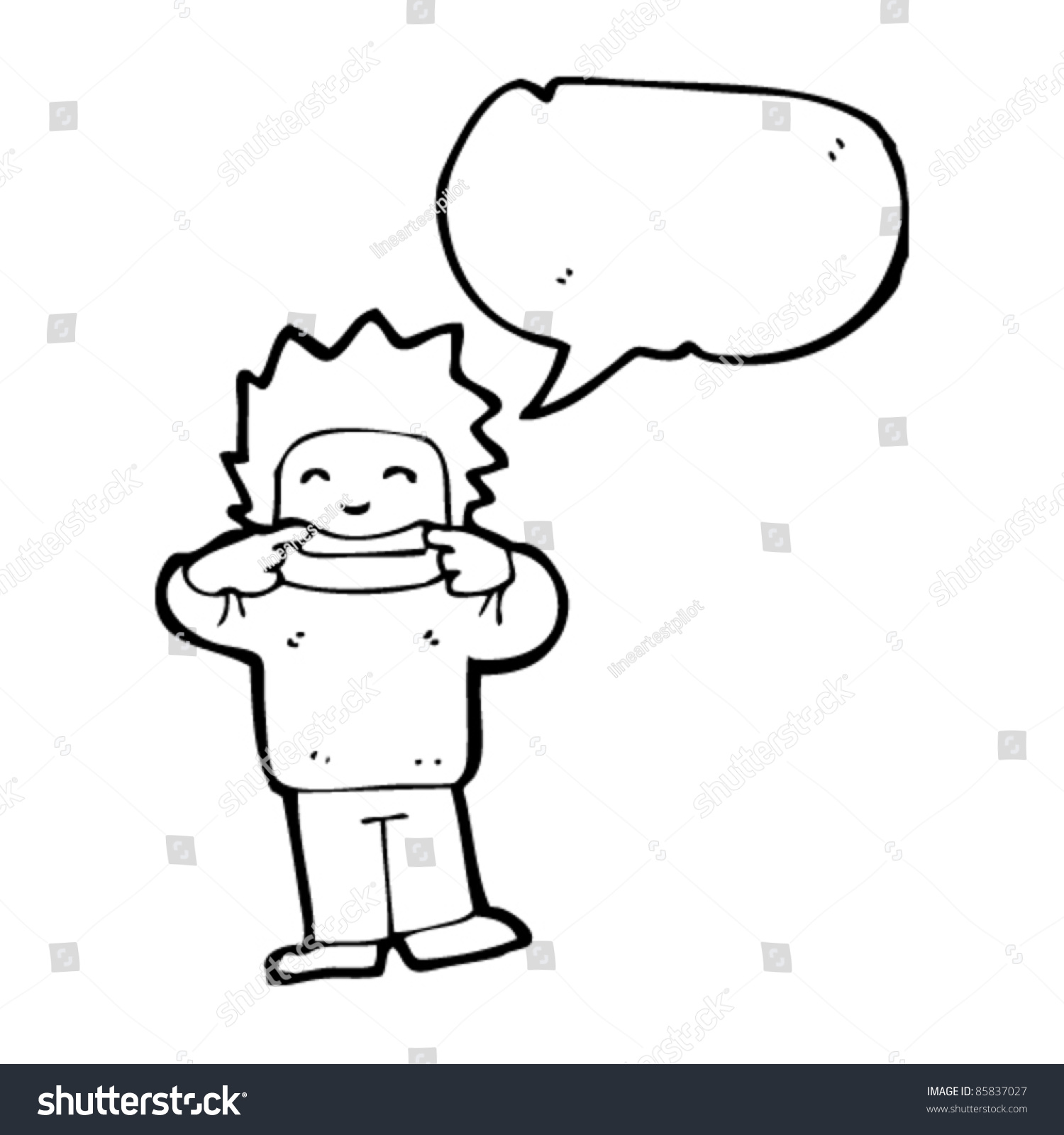 Cartoon Man Pulling Face Stock Vector (Royalty Free) 85837027 ...