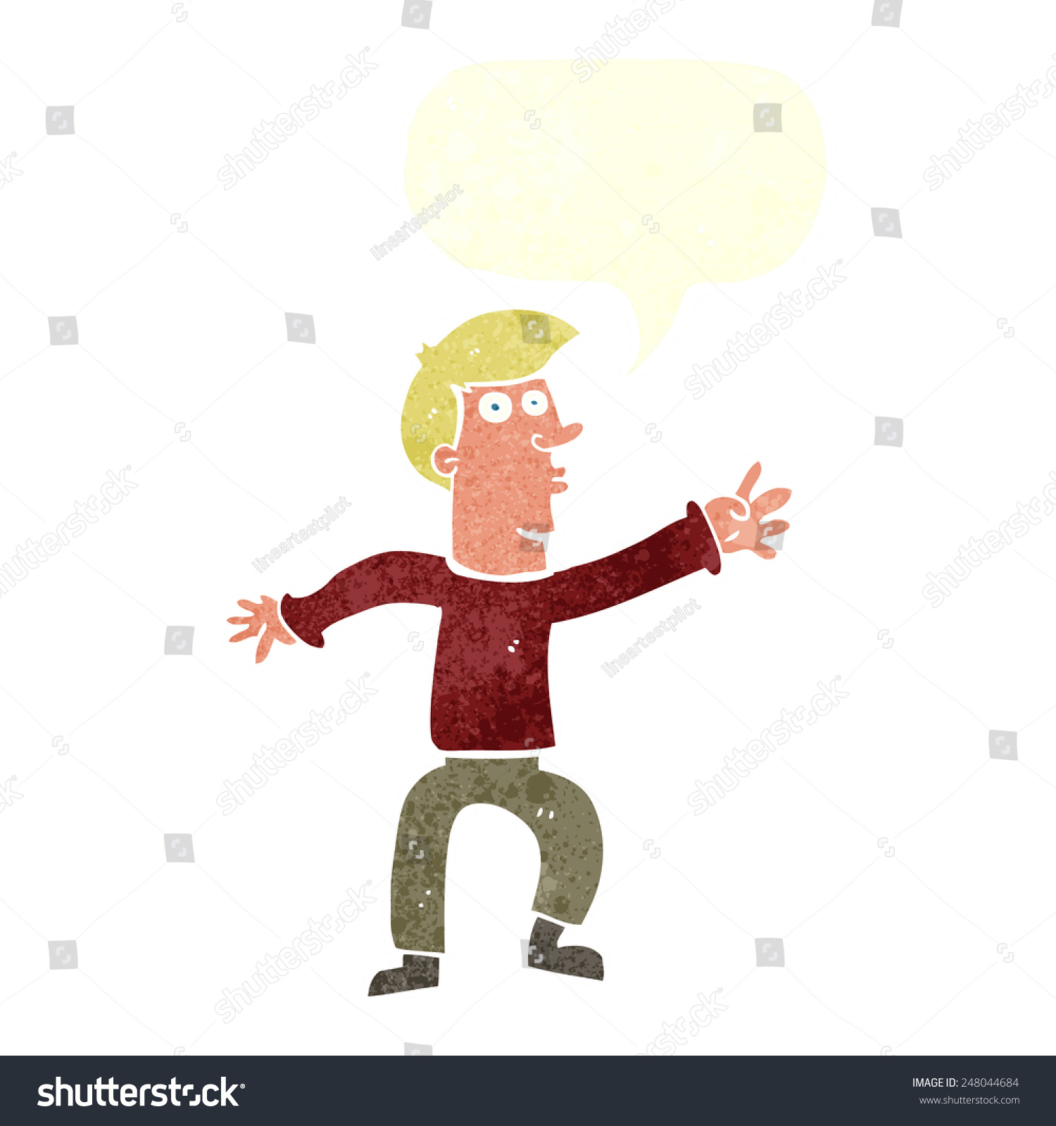 Cartoon Man Reaching Stock Vector (Royalty Free) 248044684 | Shutterstock