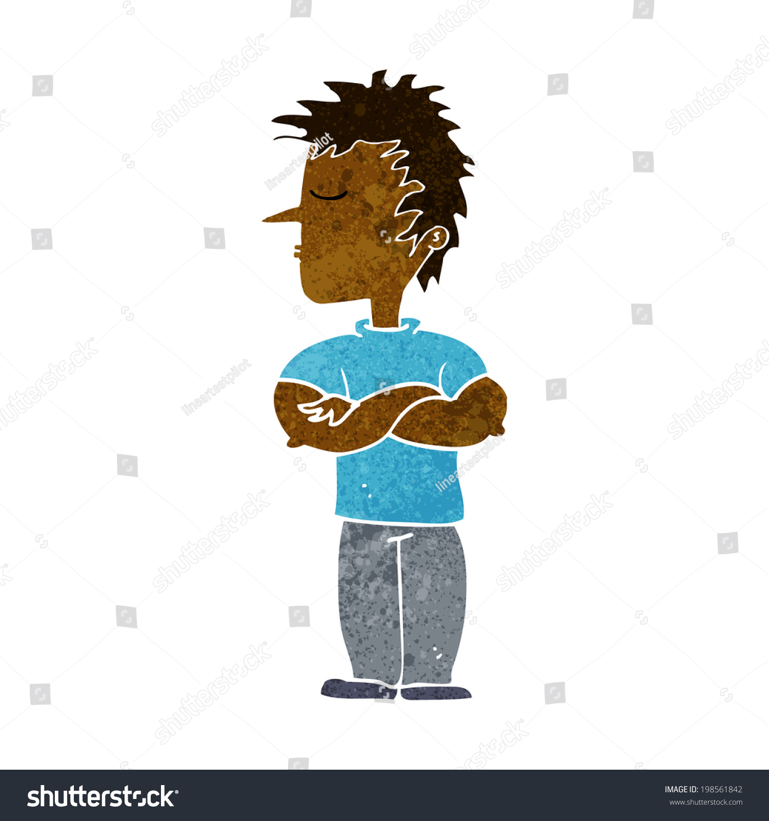 Cartoon Man Refusing Listen Stock Vector (Royalty Free) 198561842 ...