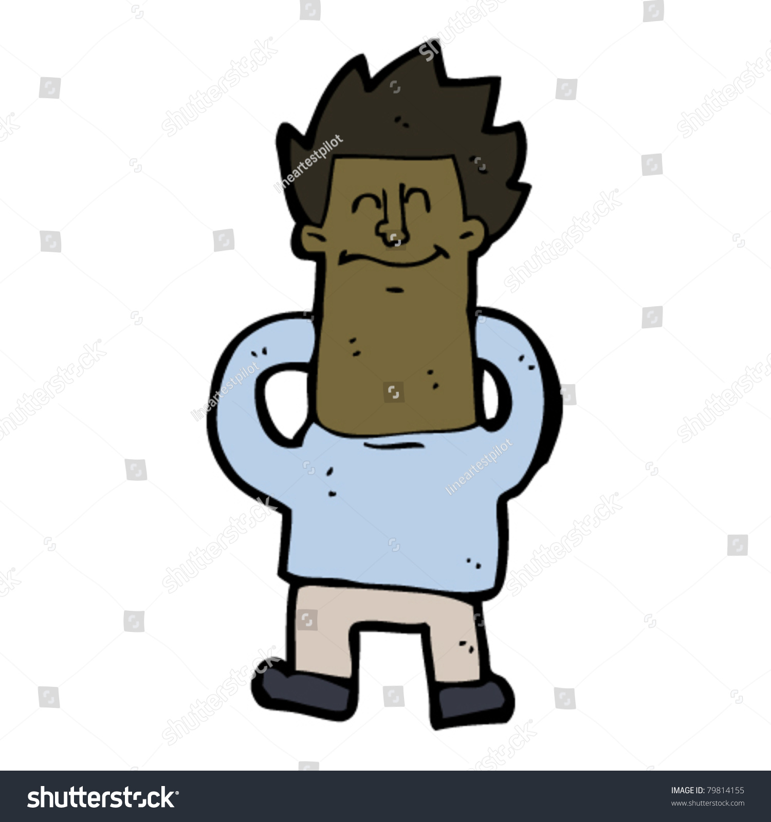 Cartoon Man Relaxing Stock Vector (Royalty Free) 79814155