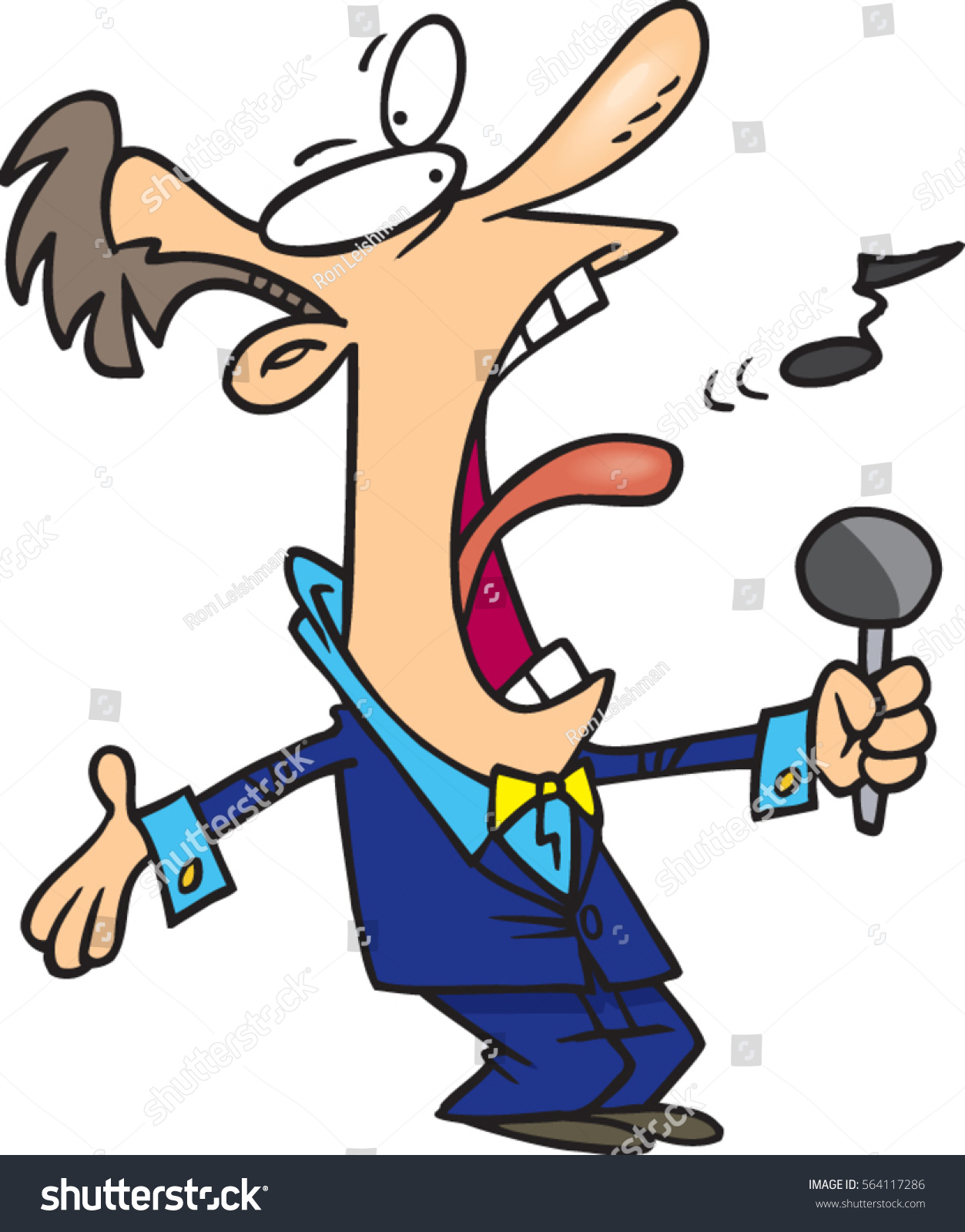 Cartoon Man Singing Stock Vector Royalty Free 564117286