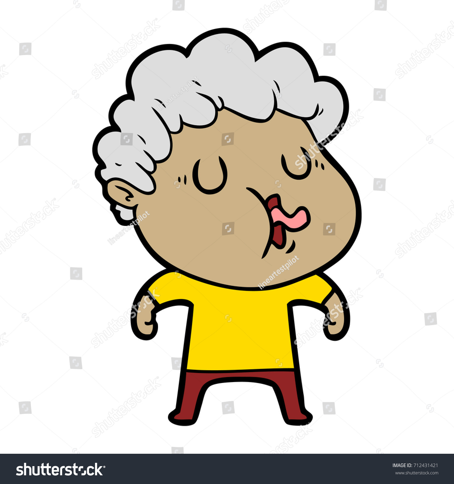 Cartoon Man Singing Stock Vector (Royalty Free) 712431421 | Shutterstock